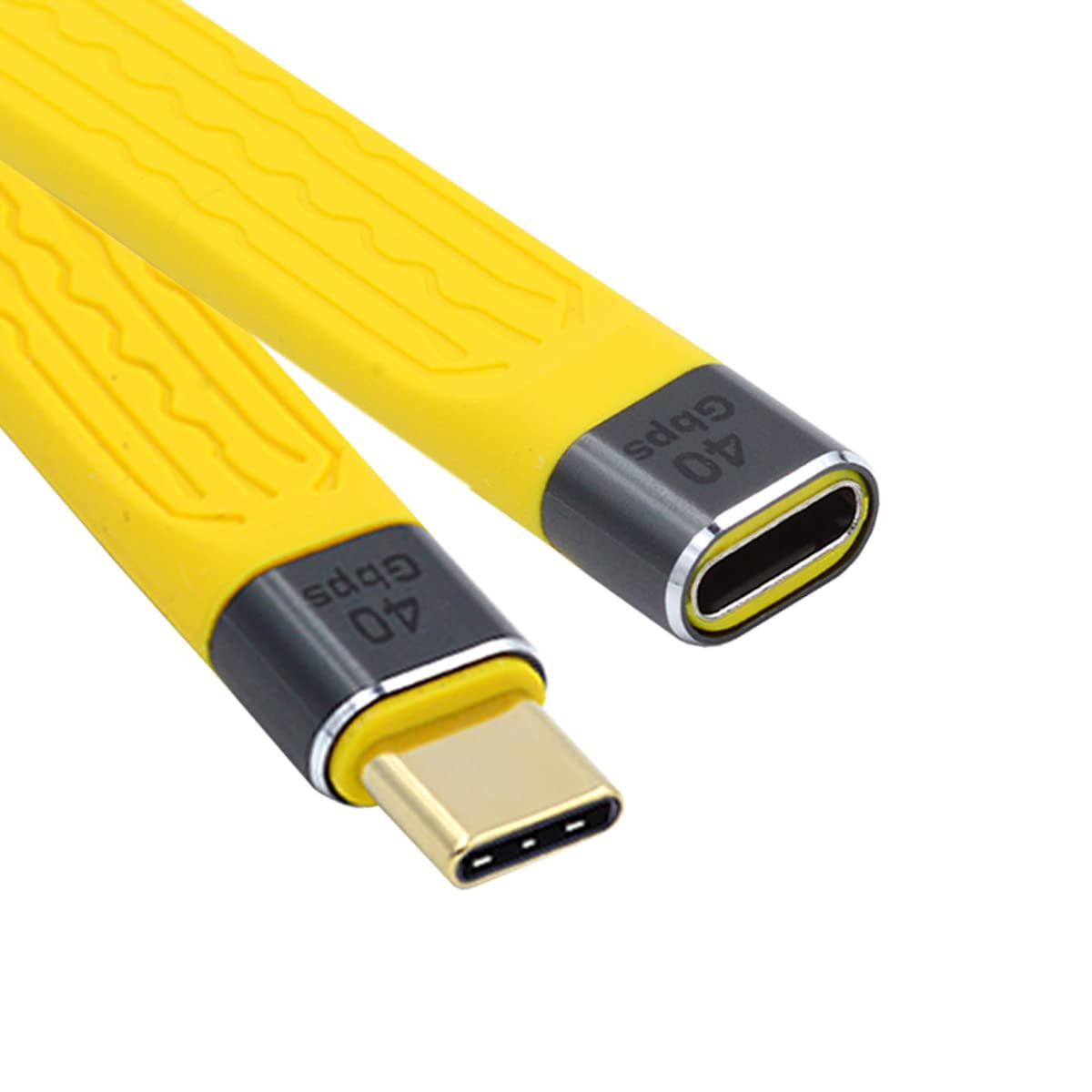 TRAHOO-Cable USB4 Male to Female Extension Cable 13cm USB4.0 Slim Flat ...