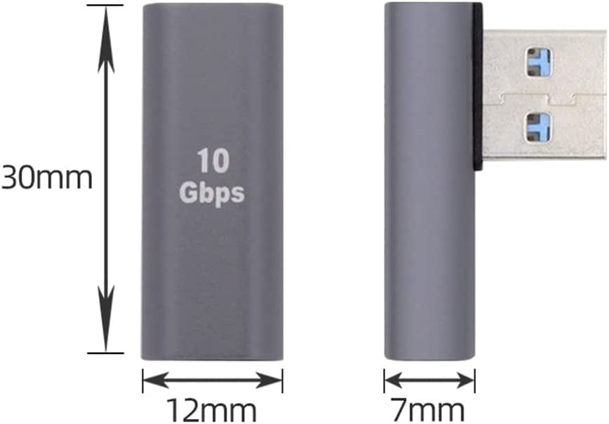 TRAHOO-Cablecc USB-C Type C Female 90 Degree Left Angled Low Profile to ...
