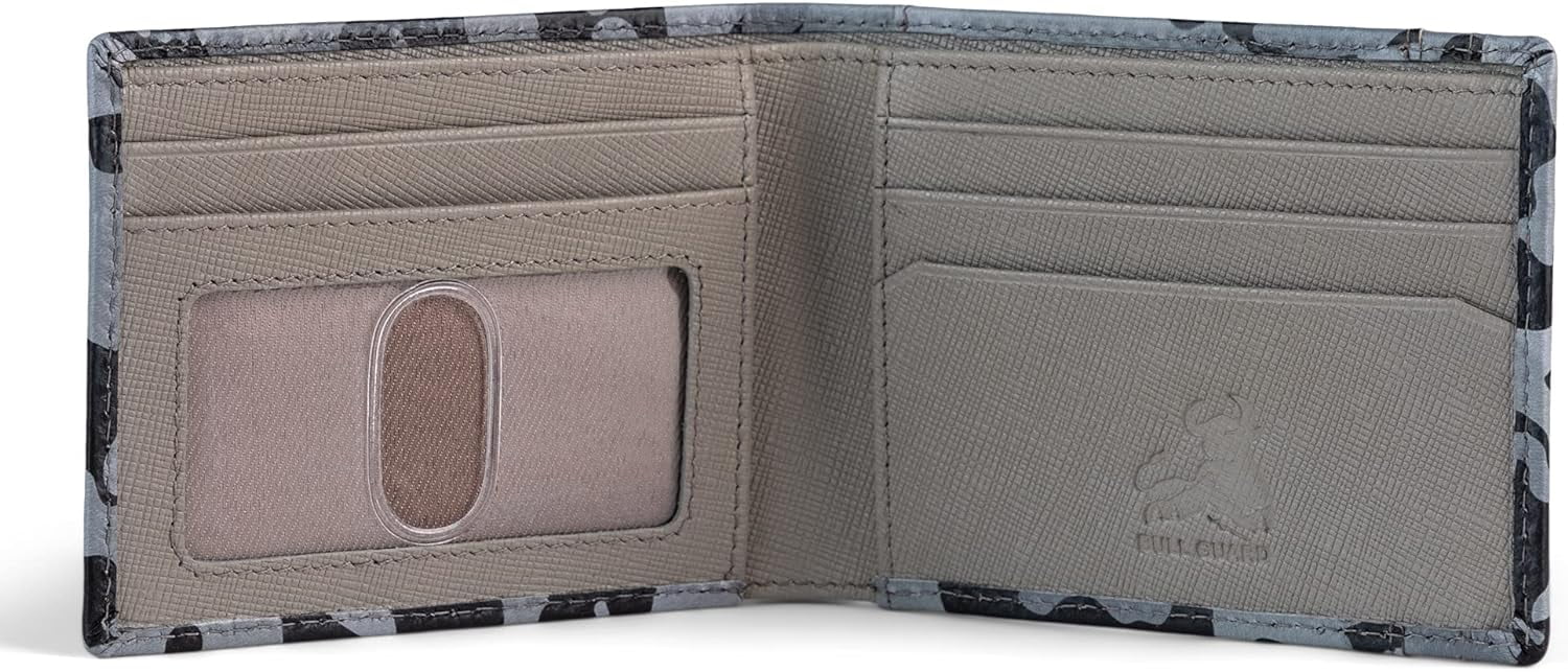 TRAHOO-Camo Wallets for Men in Full Grain Genuine Leather, RFID ...