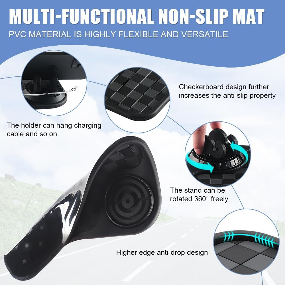 TRAHOO-Car Anti Slip Mat Dashboard Tray Decorations Sticky Pad Multi ...