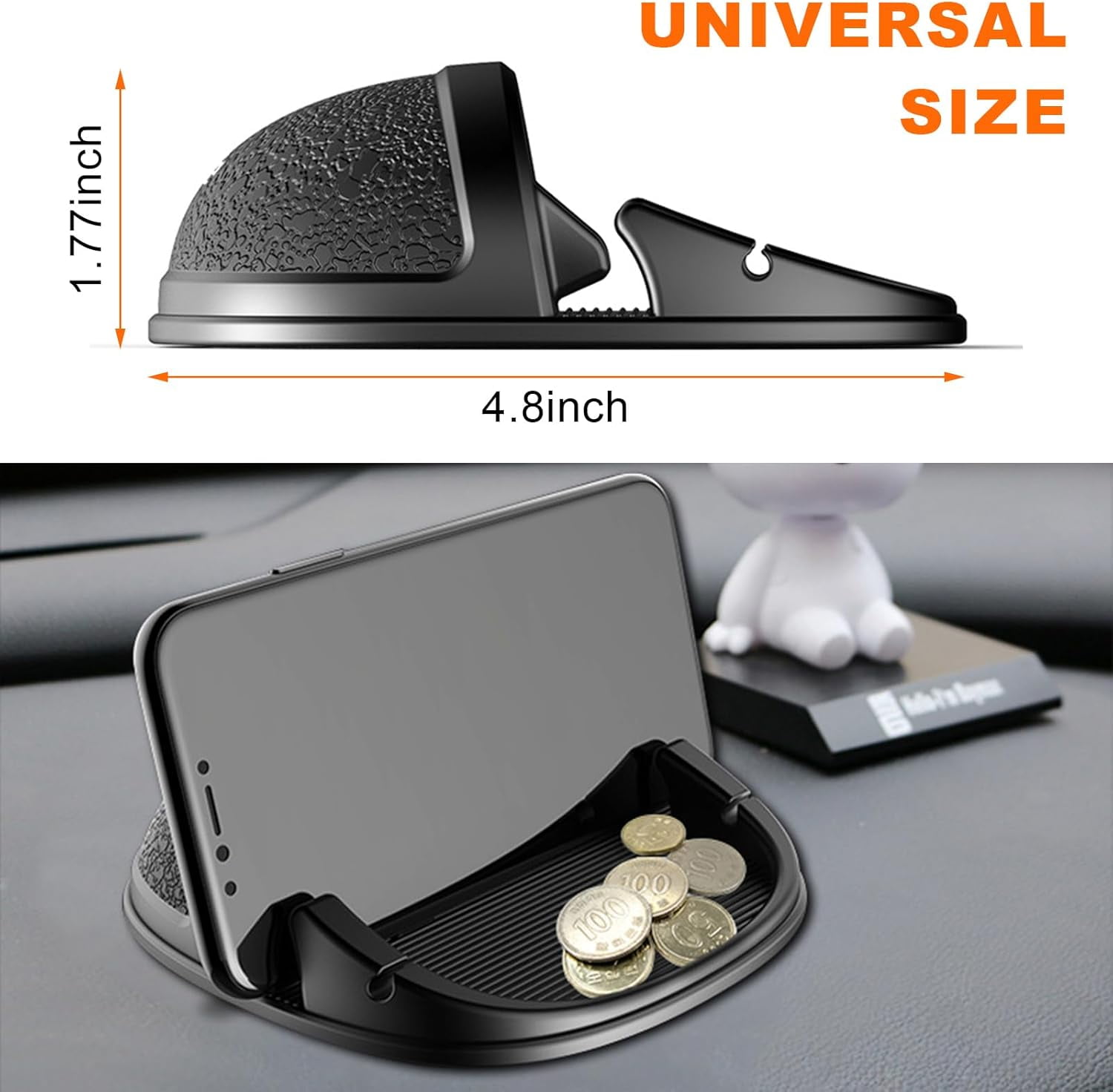 TRAHOO-Car Phone Holder, Anti-Slip Silicone Dashboard Pad Phone Stand ...