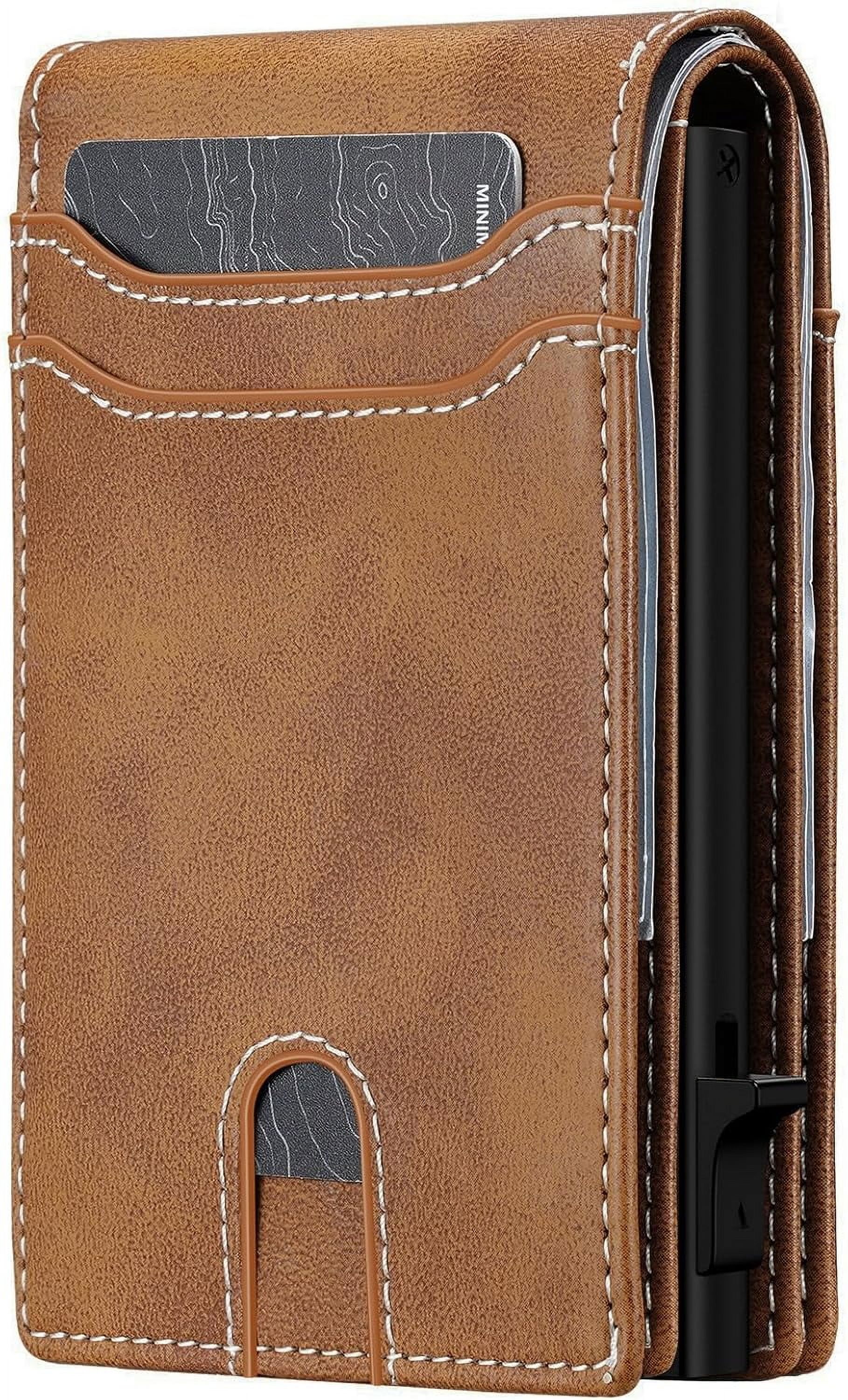 TRAHOO-Card Wallet For Men Slim: Smart Wallet - Rfid Minimalist Front ...