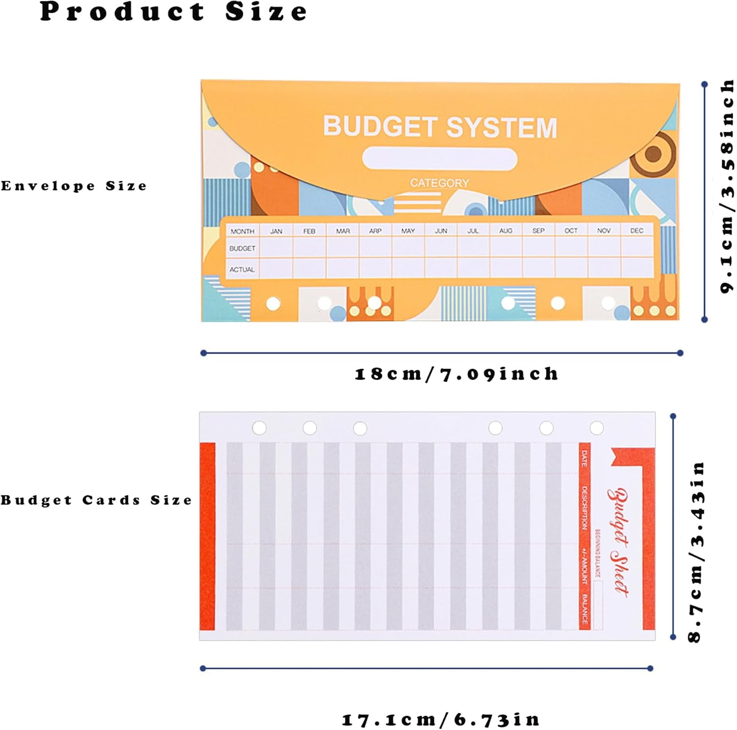 TRAHOO-Cash Envelope, 12 Envelope+12 Budget Cards, Money Organizer for ...