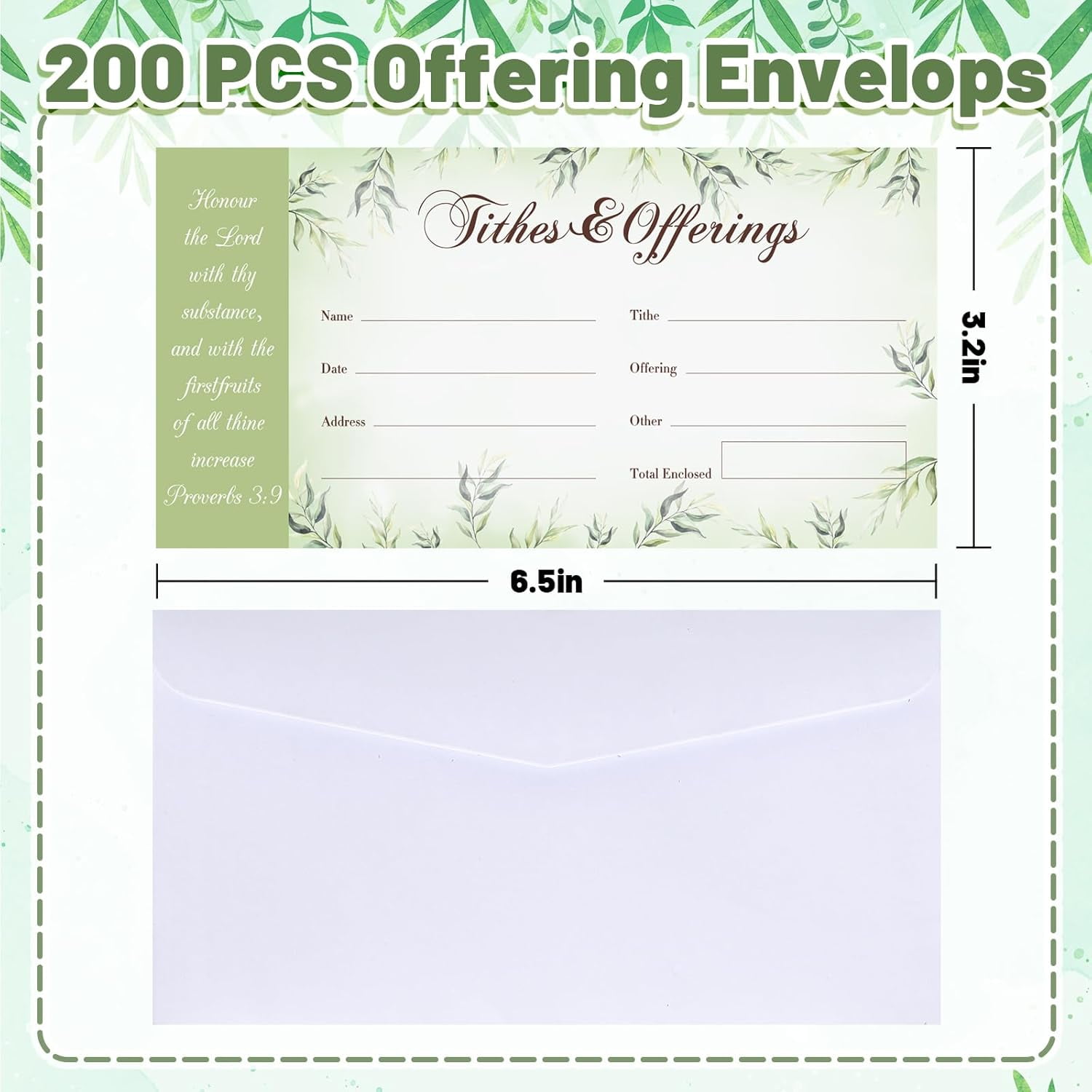 TRAHOO-Church Offering Envelopes Greenery Tithes & Offerings Envelopes ...