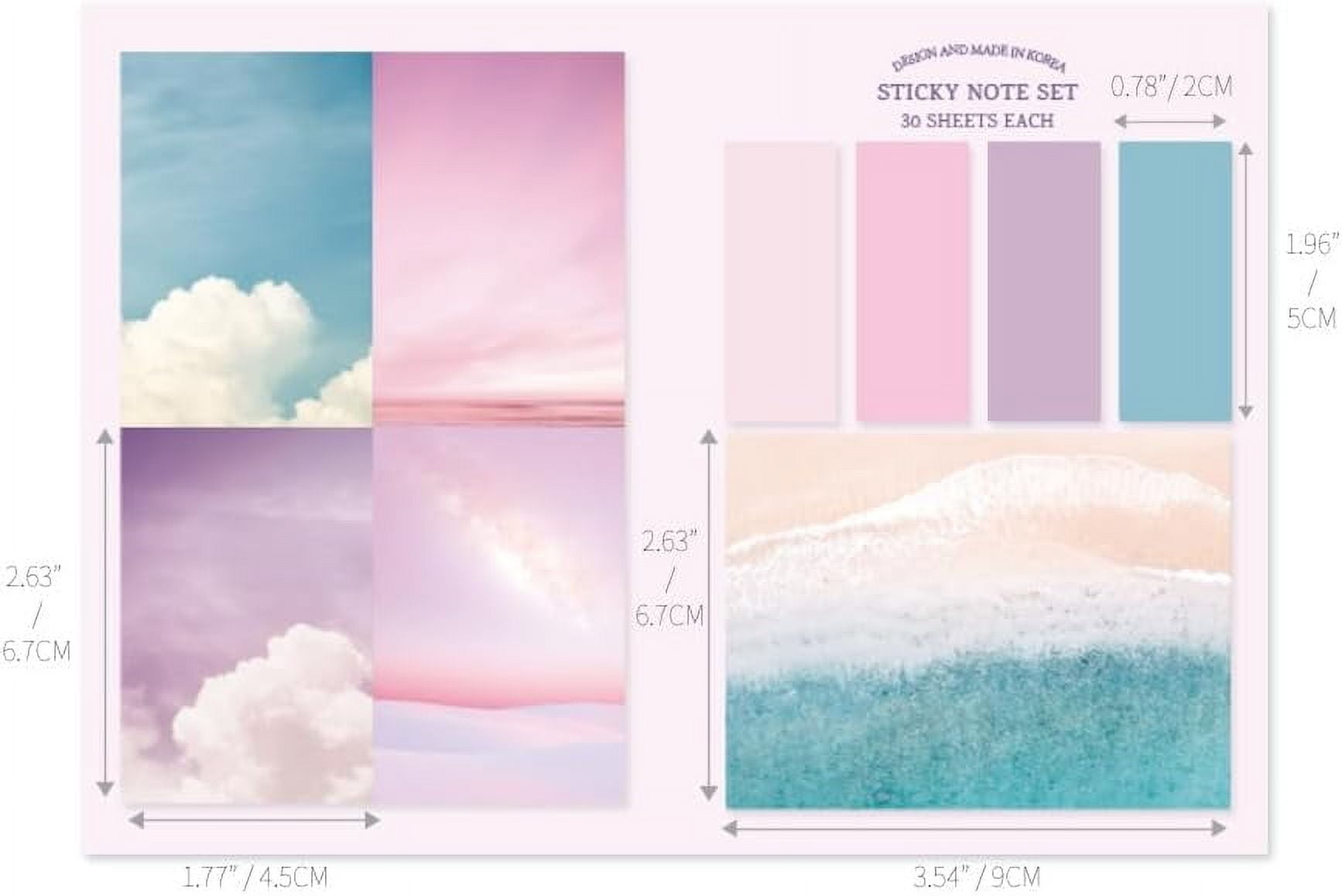 TRAHOO-Color Palette Sticky Set - C (Sticky Note Set - Feeling ...