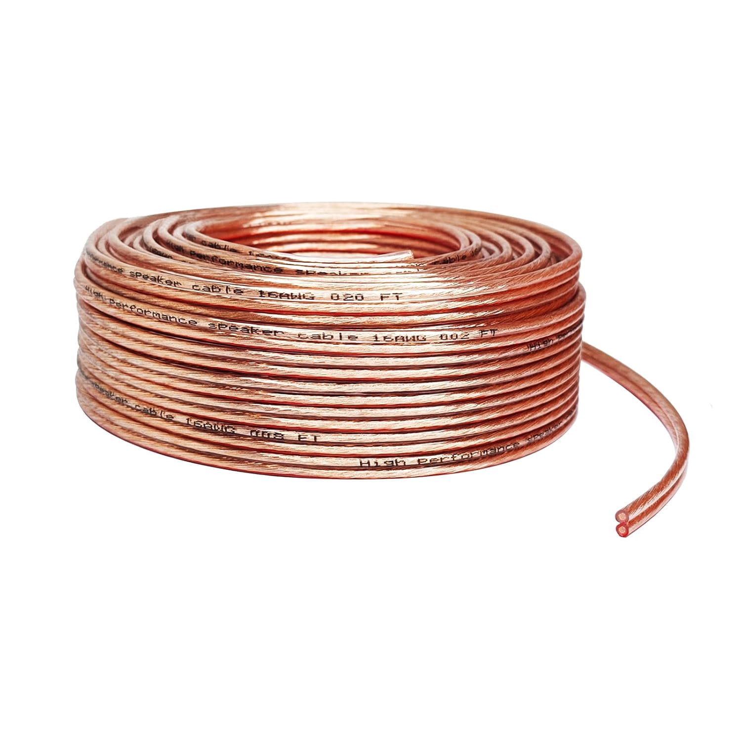 TRAHOO-Copper Clad Aluminum (CCA) Speaker Wire Cable Spool (14AWG, 50FT ...