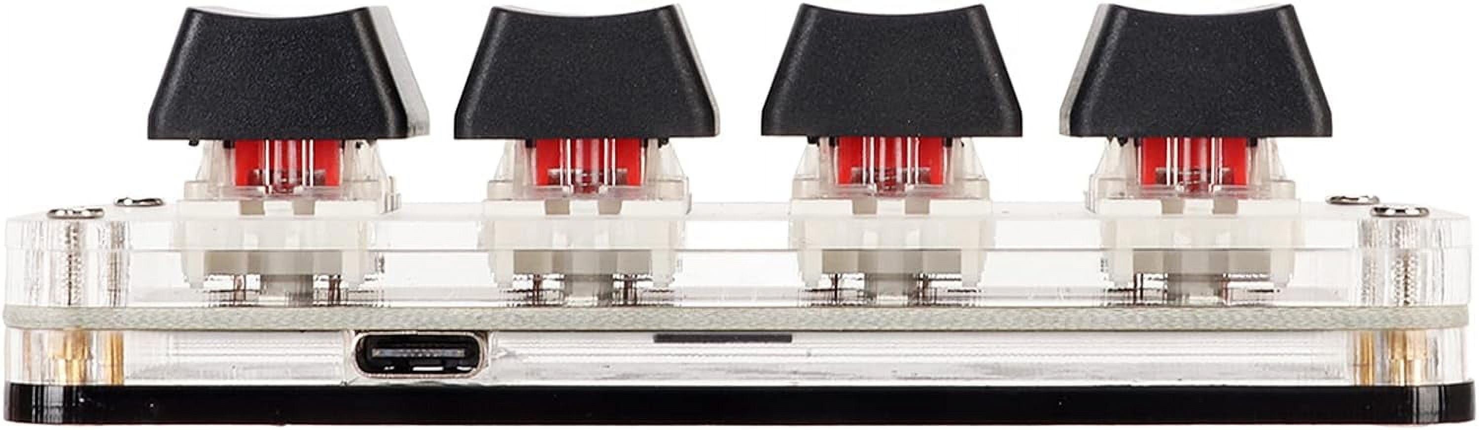 TRAHOO-Customizable Knobs Red Switch Mechanical Macro Keyboard - Plug and Play with Support for ...