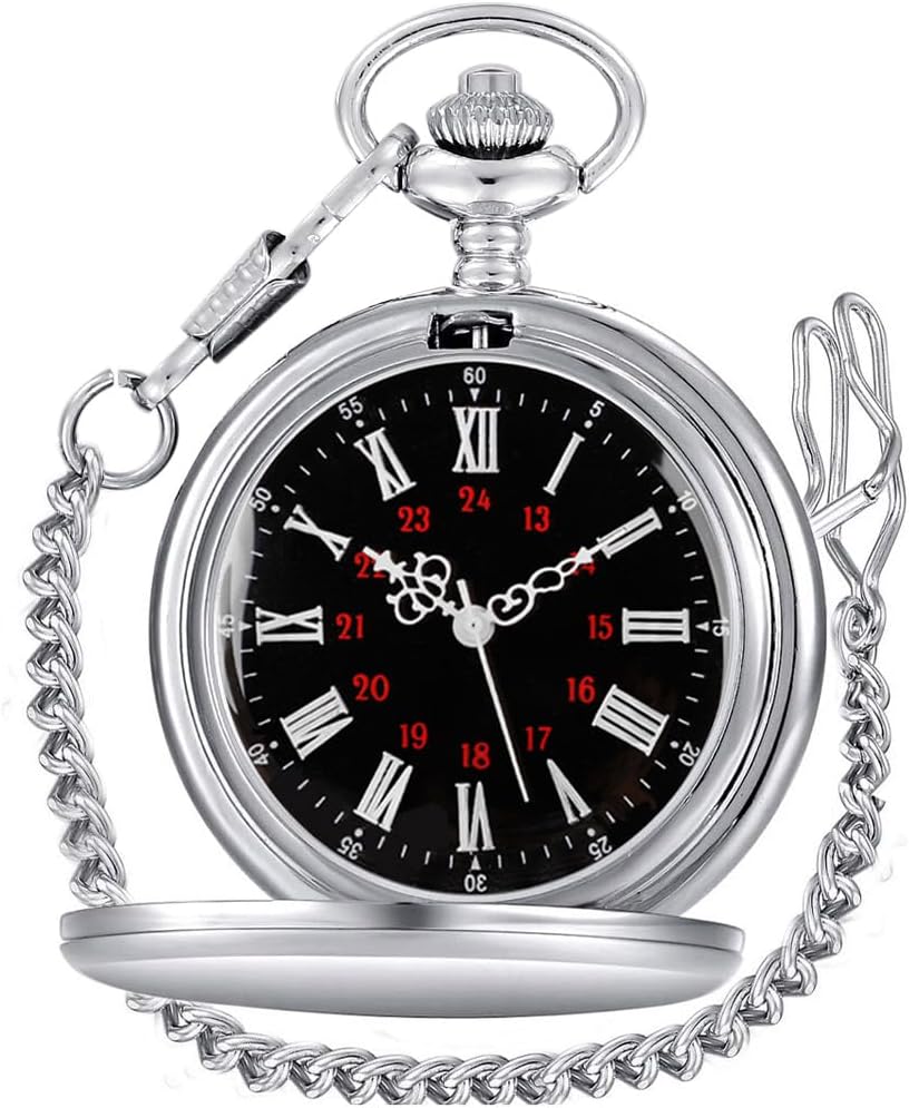 TRAHOO-Customizable Smooth Pocket Watch,Personalized Pocket Watch ...