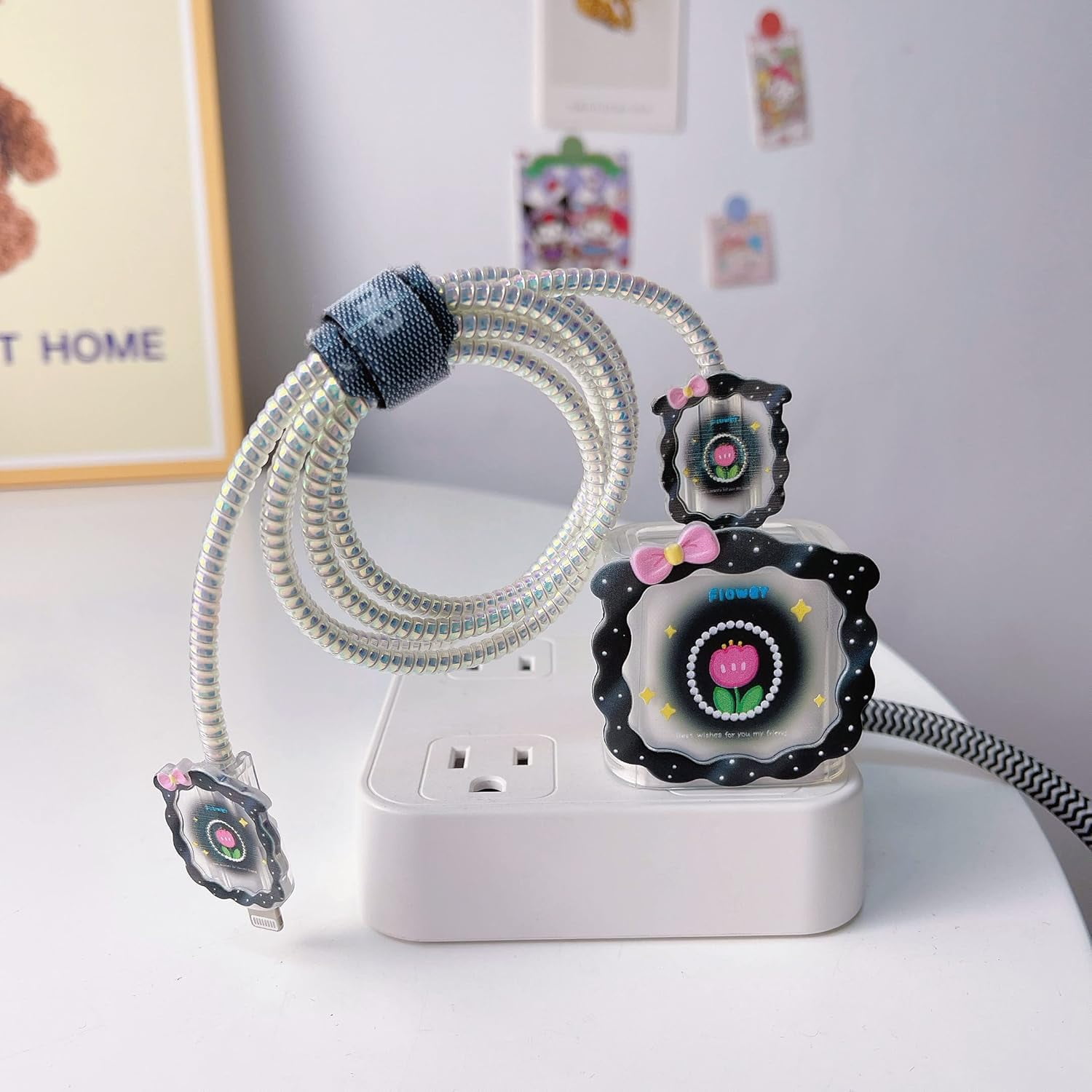 TRAHOO-Cute DIY Cable Protector, Compatible for iPhone 20W USB-C Power ...