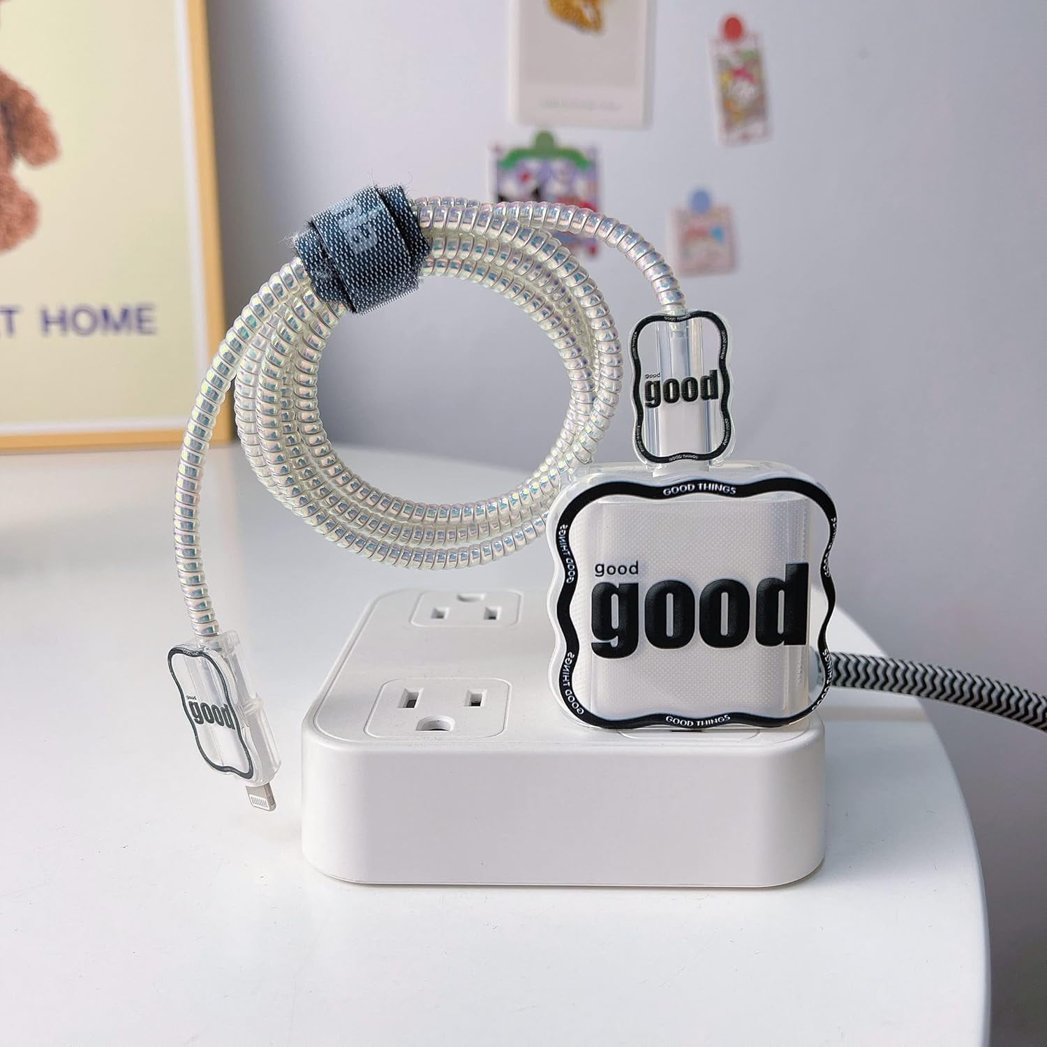 TRAHOO-Cute DIY Cable Protector, Compatible for iPhone 20W USB-C Power ...