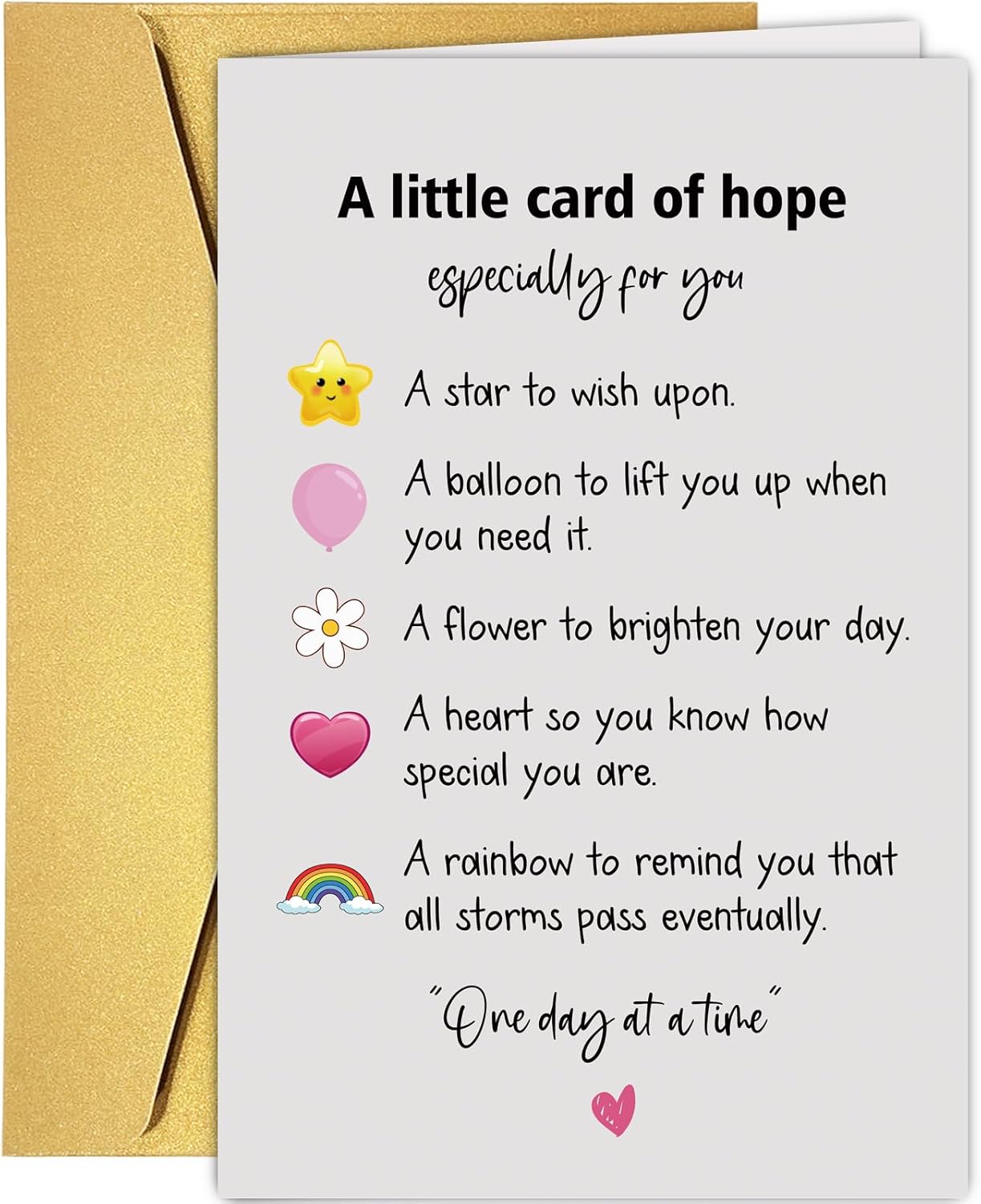 TRAHOO-Cute Encouragement Card for Him Her, Sweet Thinking of You Card ...
