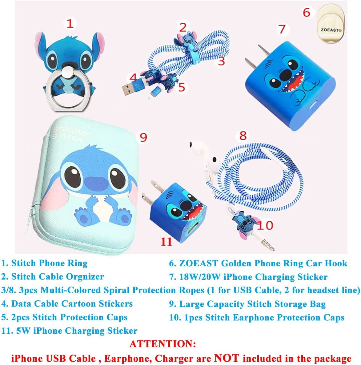 TRAHOO-DIY Animal Cartoon Cable Protector 18W 20W USB Charger Saver ...