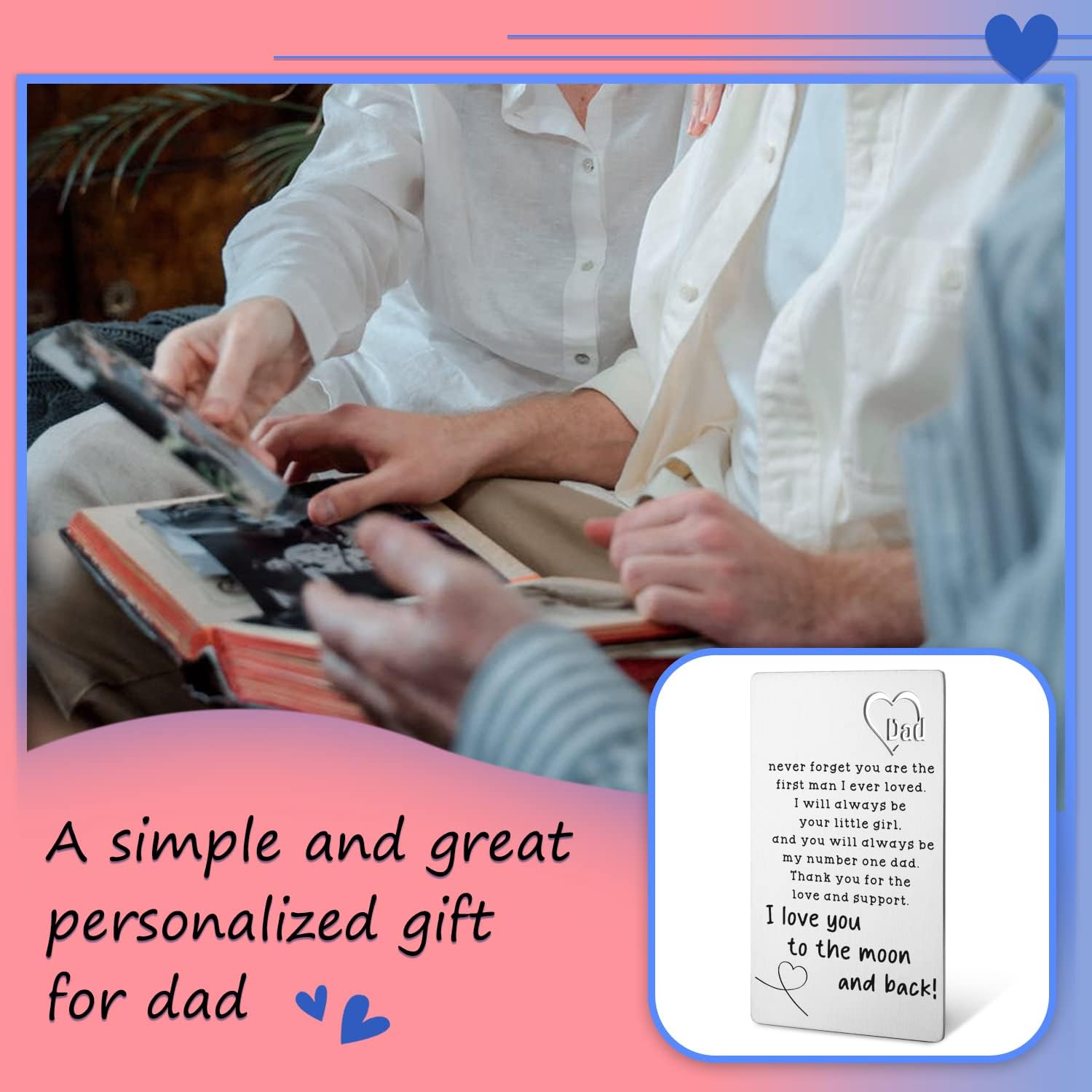 TRAHOO-Dad Birthday Gifts Card from Daughter Father of the Bride Gifts ...