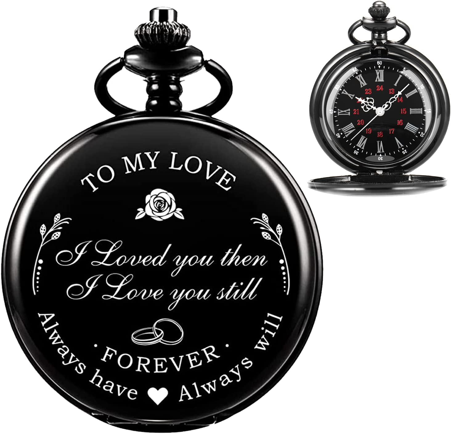TRAHOO-Dad Gifts for Fathers Day Quartz Pocket Watch for Dad Men Pocket ...
