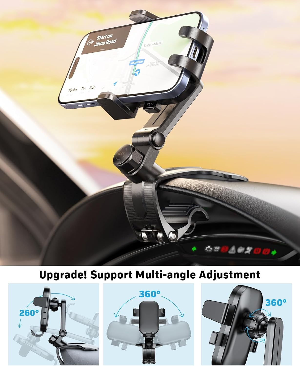 TRAHOO-Dashboard Cell Phone Holder for Your Car, Car Phone Holder Mount ...