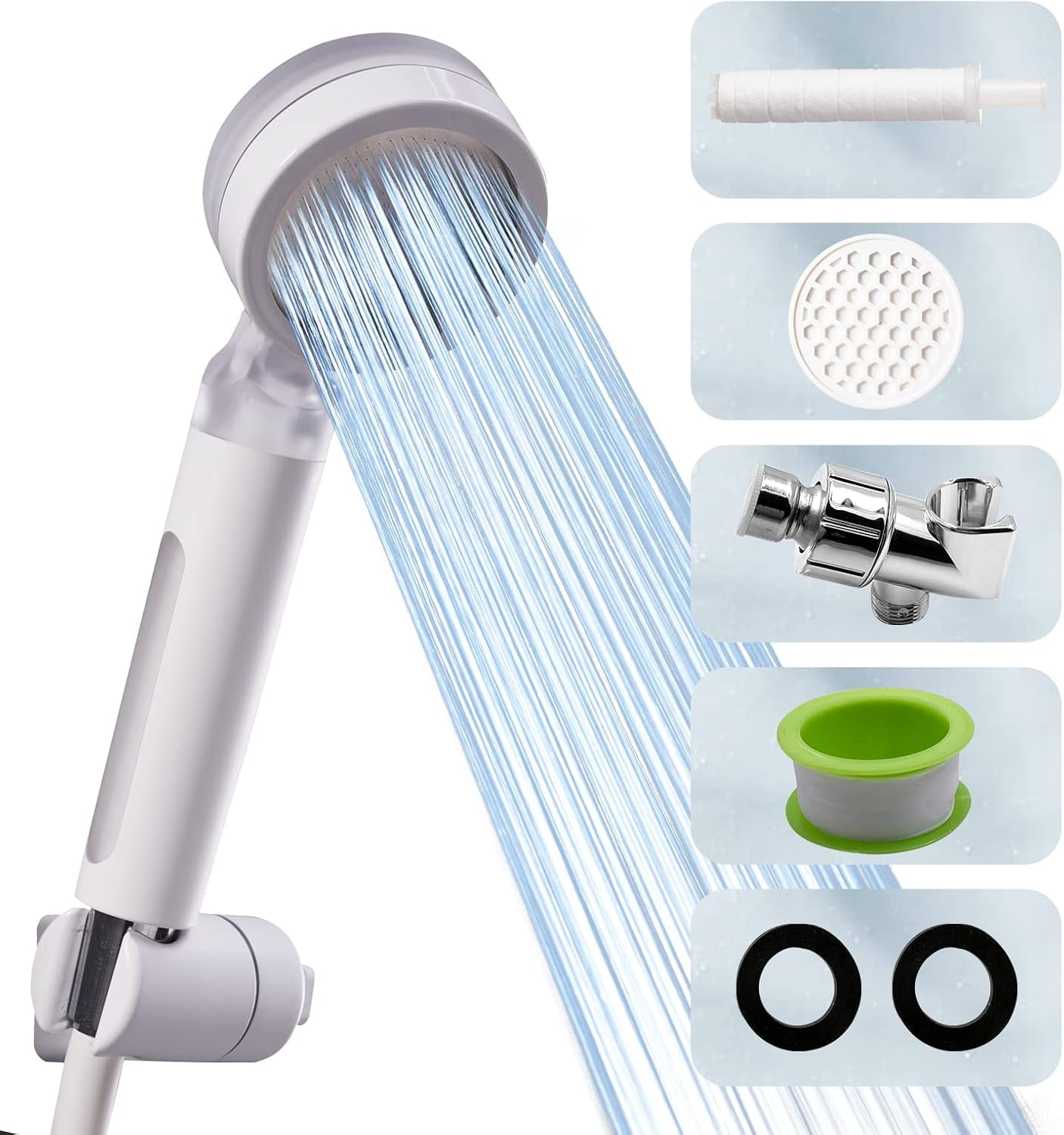 TRAHOO-Detachable Filtered Shower Head With Handheld Hard Water Filter ... TRAHOO-Detachable Filtered Shower Head With Handheld Hard Water Filter ...