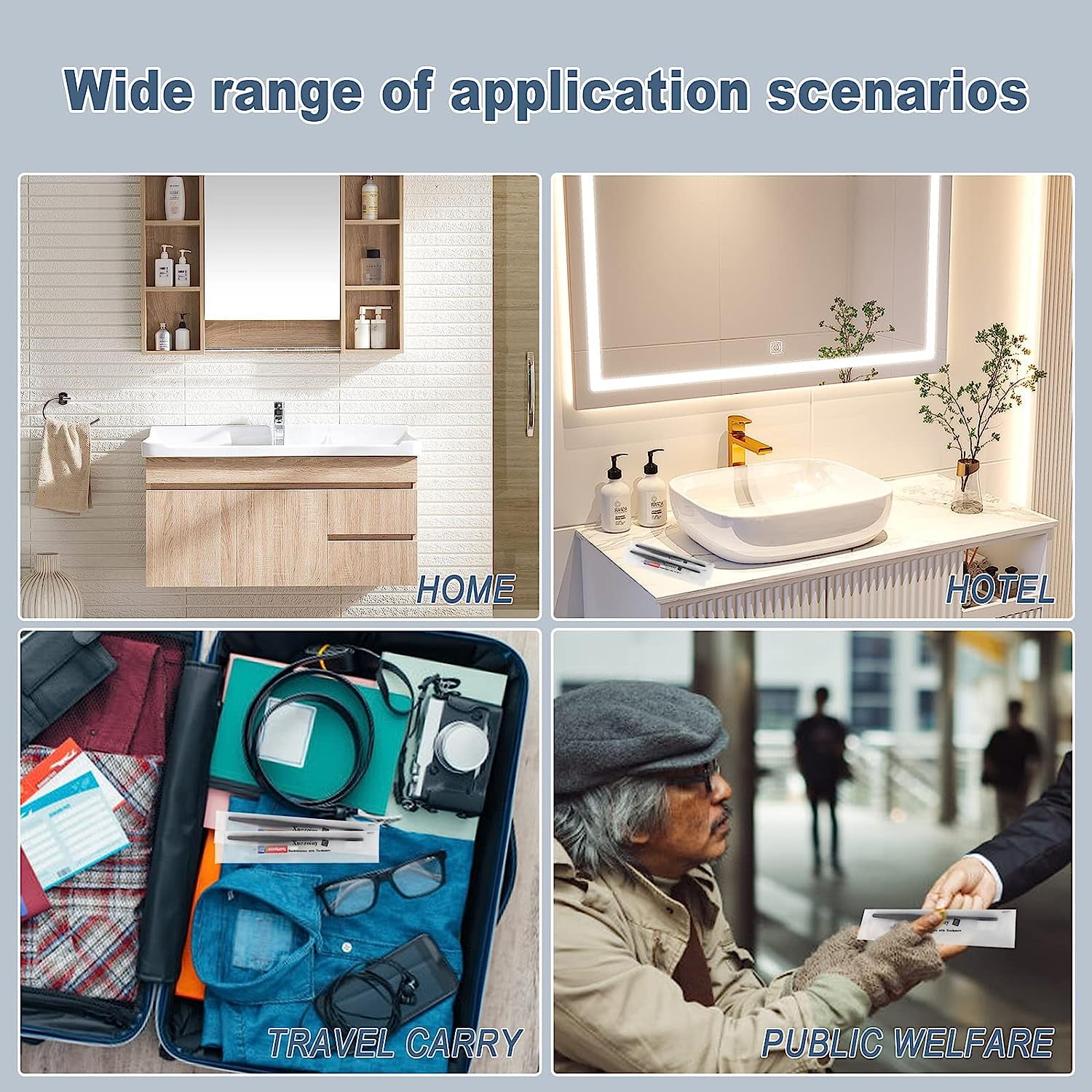 TRAHOO-Disposable Toothbrushes with Toothpaste Pack of 50,Black ...