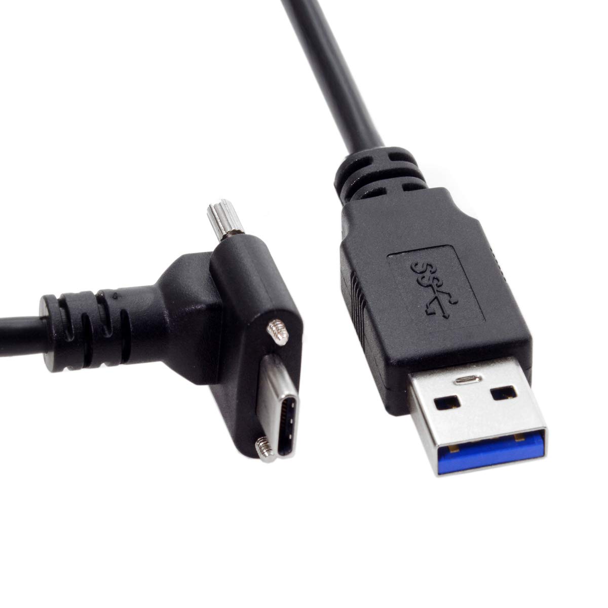 TRAHOO-Down Up Angled USB 3.1 Type-C Dual Screw Locking to Standard ...