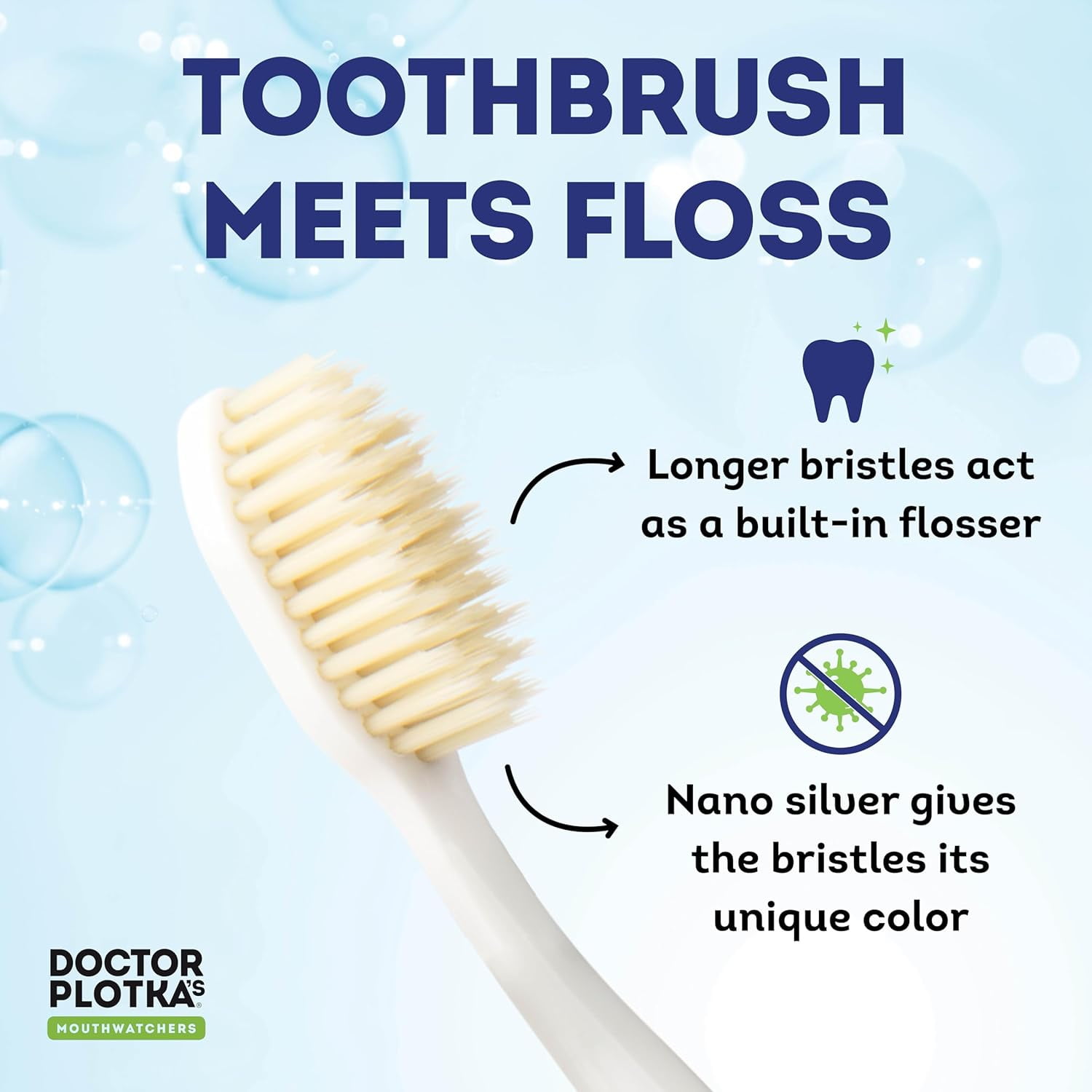 TRAHOO-Dr Plotkas Extra Soft Bristle Flossing Toothbrush Manual Soft ...