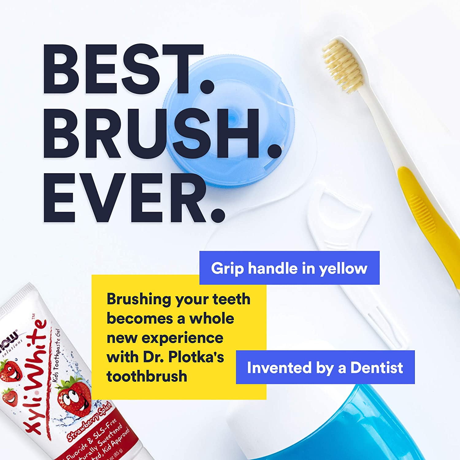TRAHOO-Dr Plotkas Extra Soft Kids Toothbrush, Manual Flossing ...