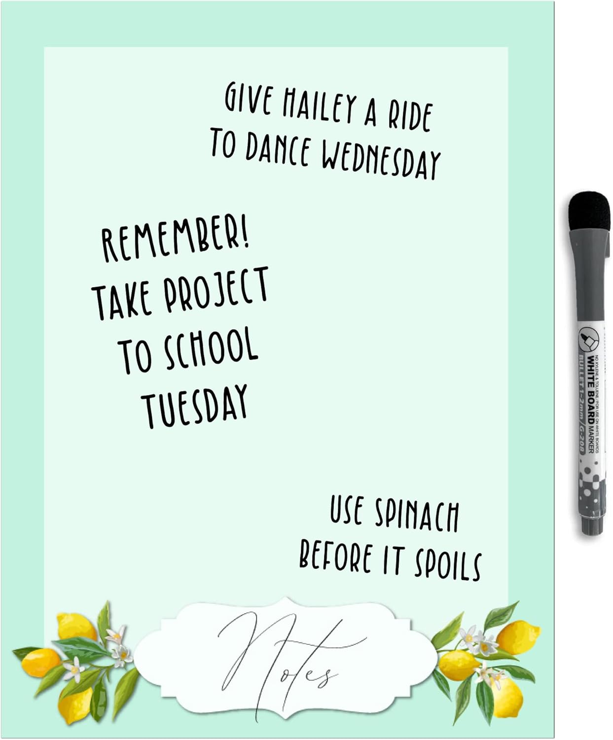 TRAHOO-Dry Erase Whiteboard Vinyl Sticker Decal for Notes & Reminders ...