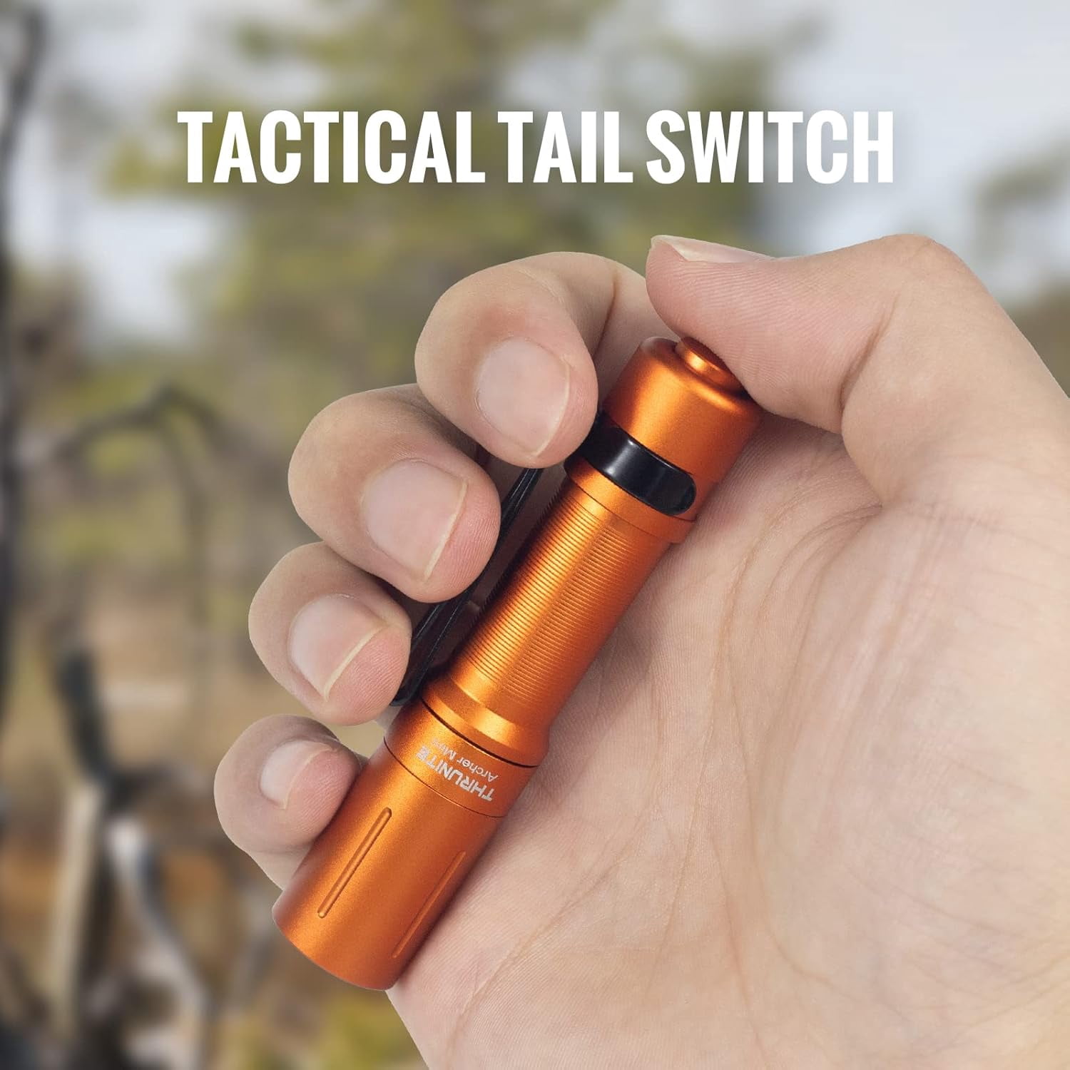 TRAHOO-EDC Flashlight Archer Mini, 405 Lumens Tail Switch LED ...