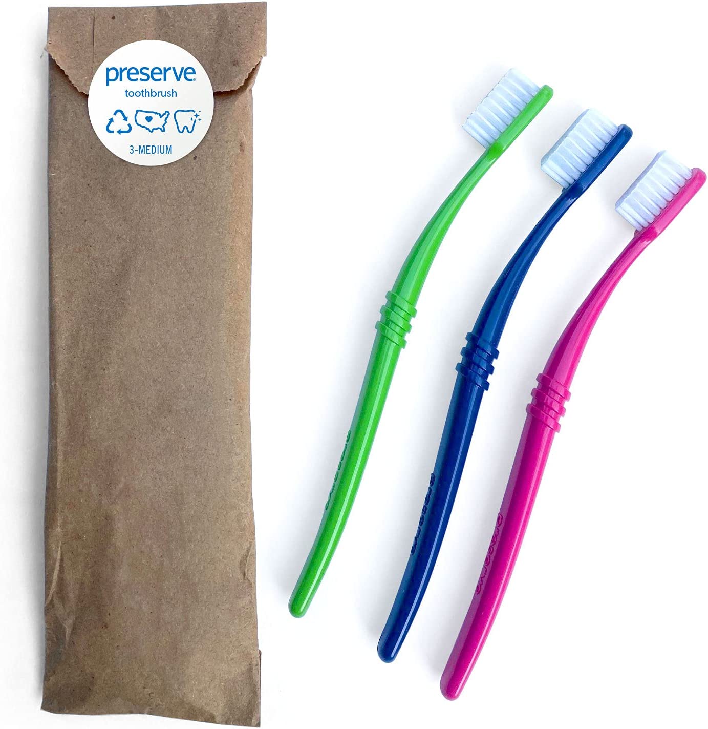 TRAHOO-Eco Friendly Adult Toothbrushes, Made in The USA from Recycled ...