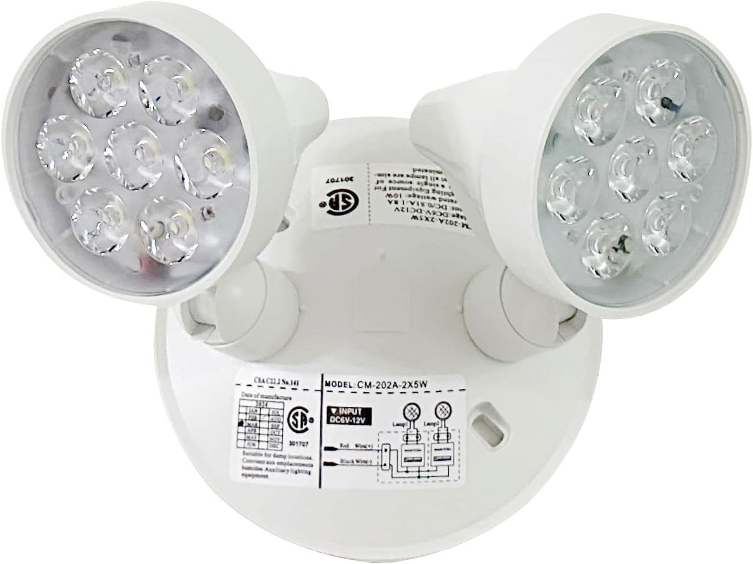 TRAHOO-Emergency Remote Head Lighting, Double Head Emergency Light ...