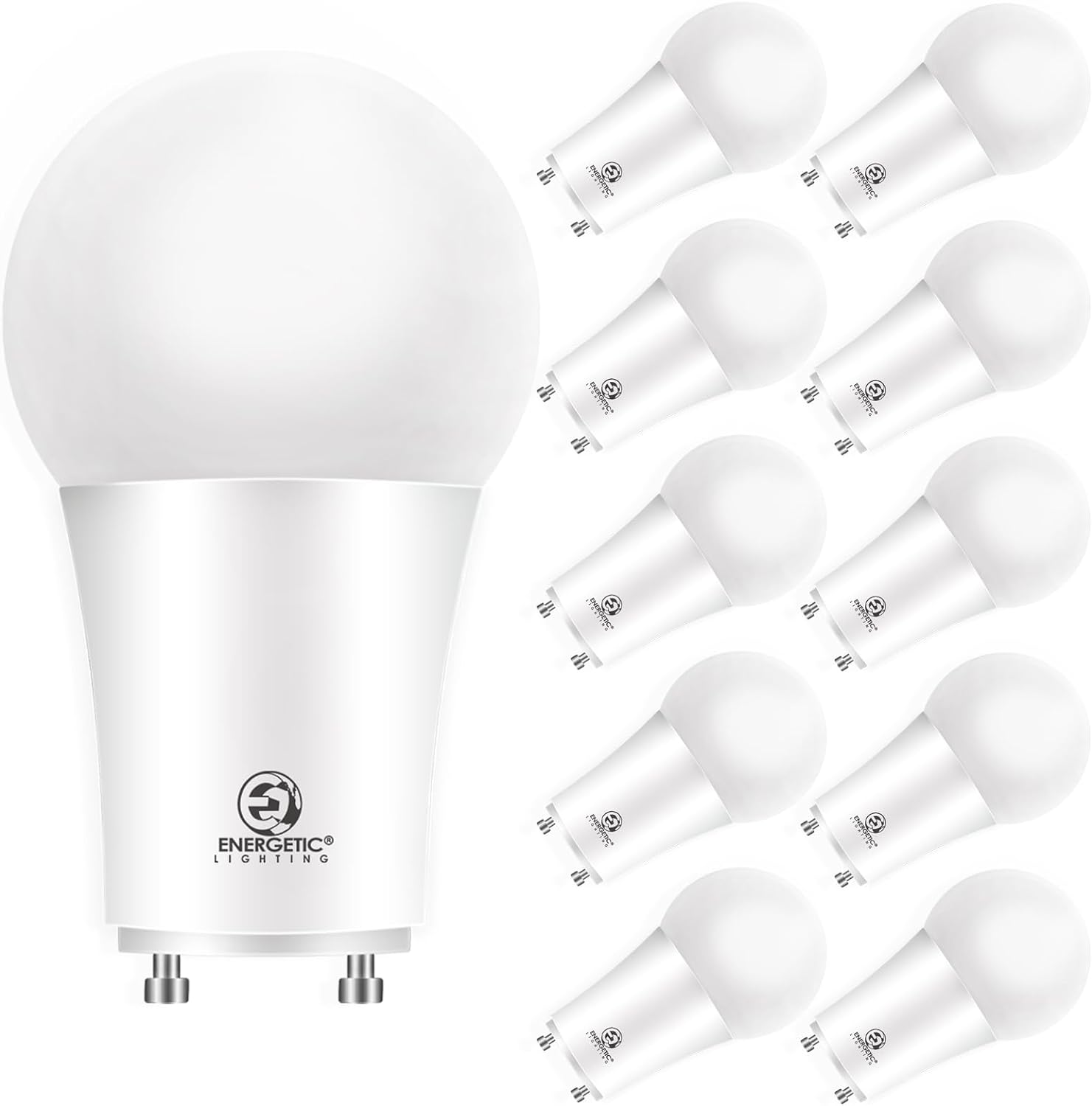 TRAHOO-Energetic LED GU24 Light Bulb, A19 Shape 60 Watt Equivalent (8 ...