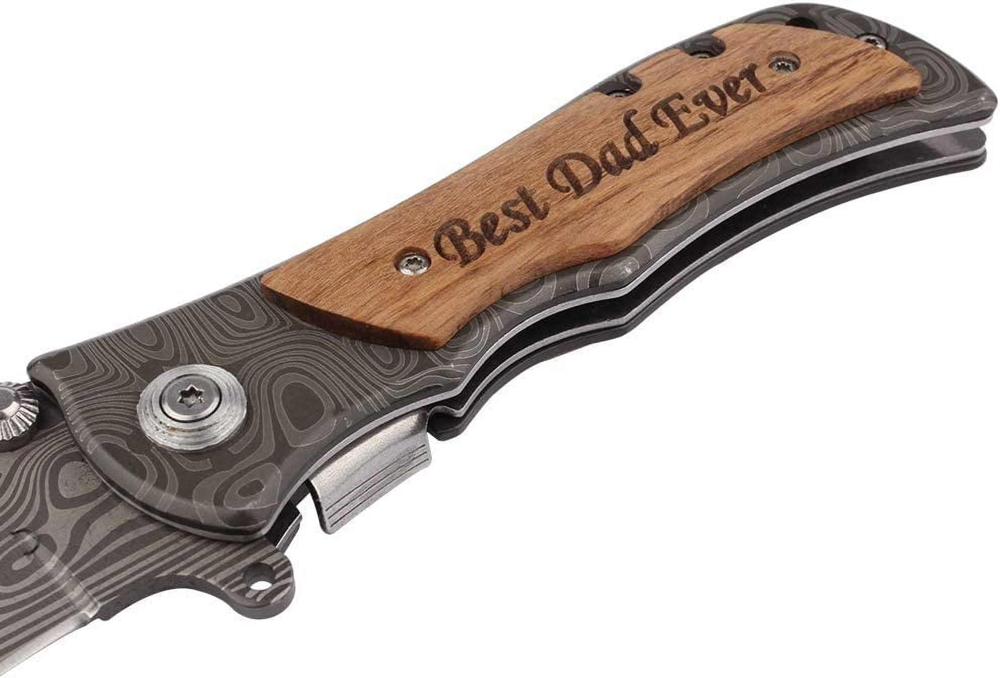 TRAHOO-Engraved Folding Stainless Steel Pocket Knife, Birthday, Fathers ...