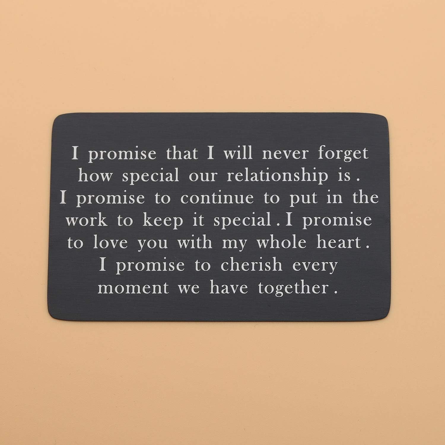 TRAHOO-Engraved Wallet Insert Boyfriend Husband Gift I Promise That I ...