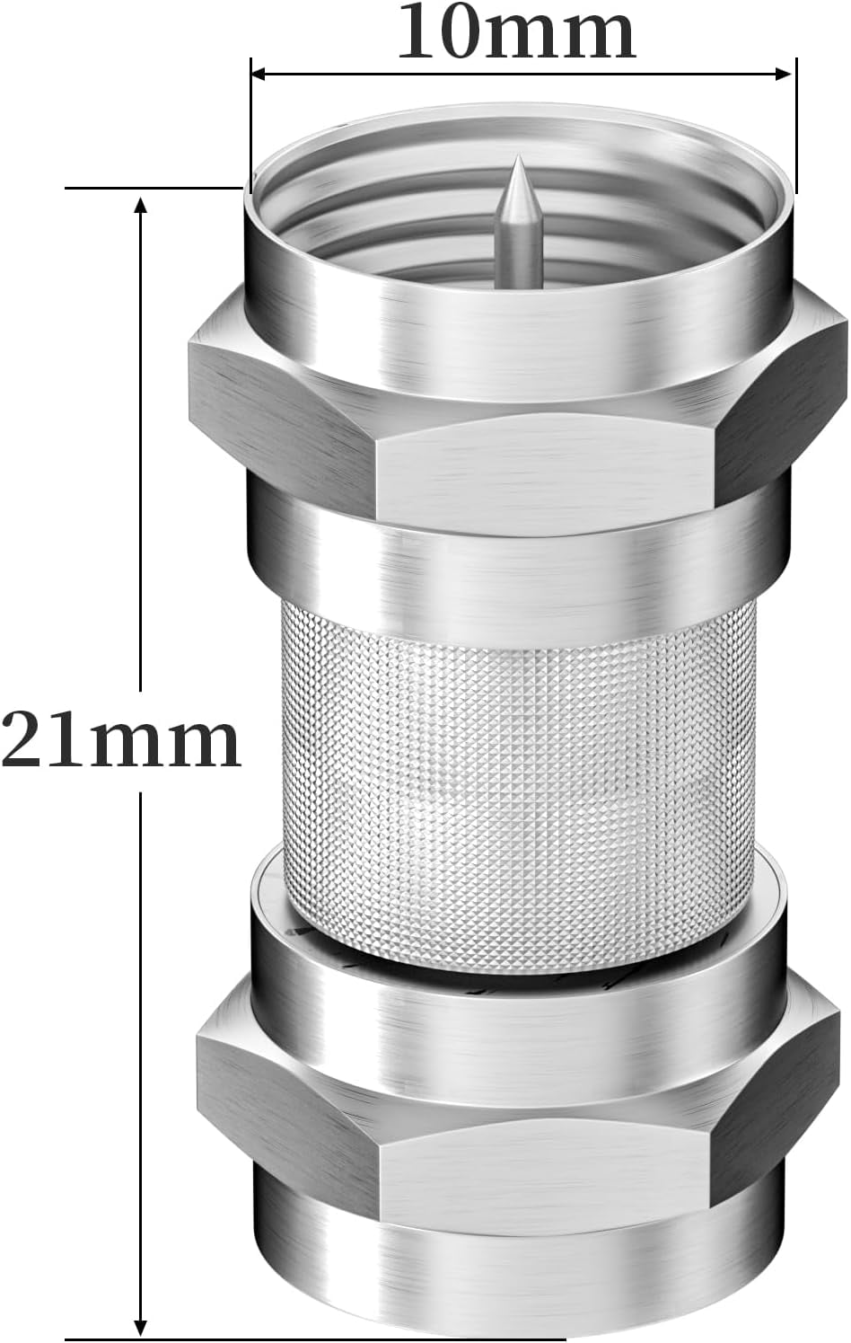 TRAHOO-F Type Male to Male Coax Connector 75 Ohm RG6 Coaxial Adapters 2 ...