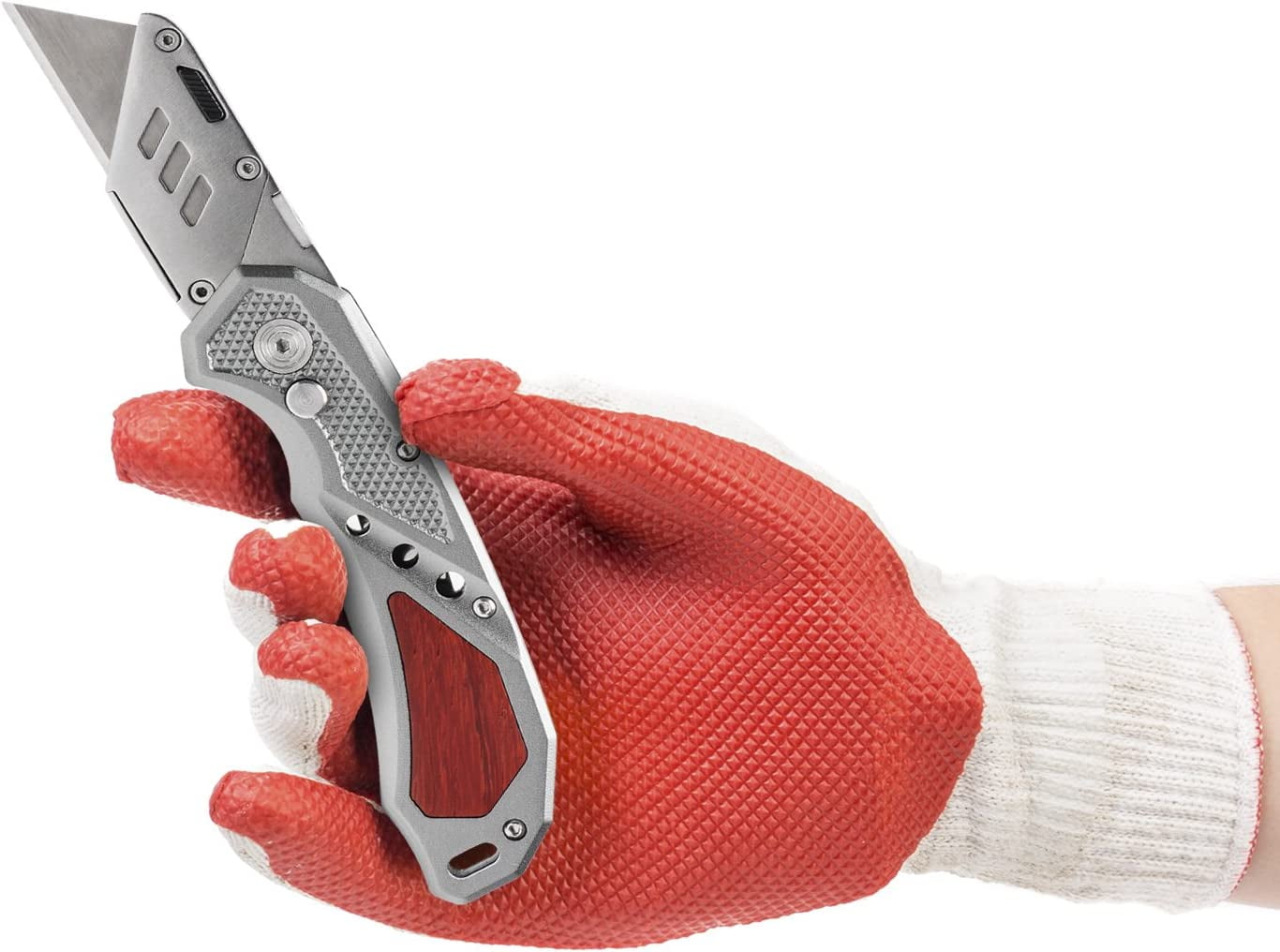 TRAHOO-FC Folding Heavy Duty Utility Knife - Pocket Box Cutter with ...