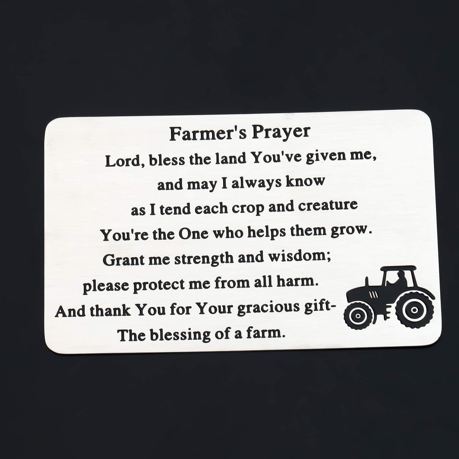 TRAHOO-Farmer's Prayer Wallet Card Farmer Gifts Christian Wallet Cards ...