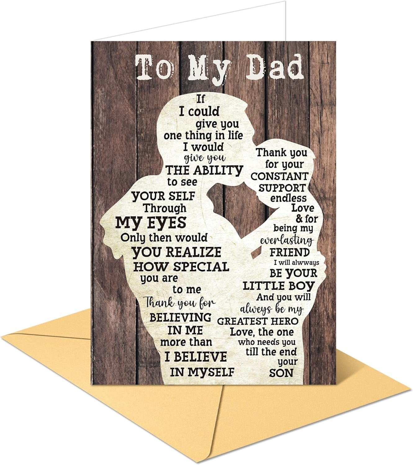 TRAHOO-Fathers Day Card from Son - Funny Fathers Day Card, Great ...