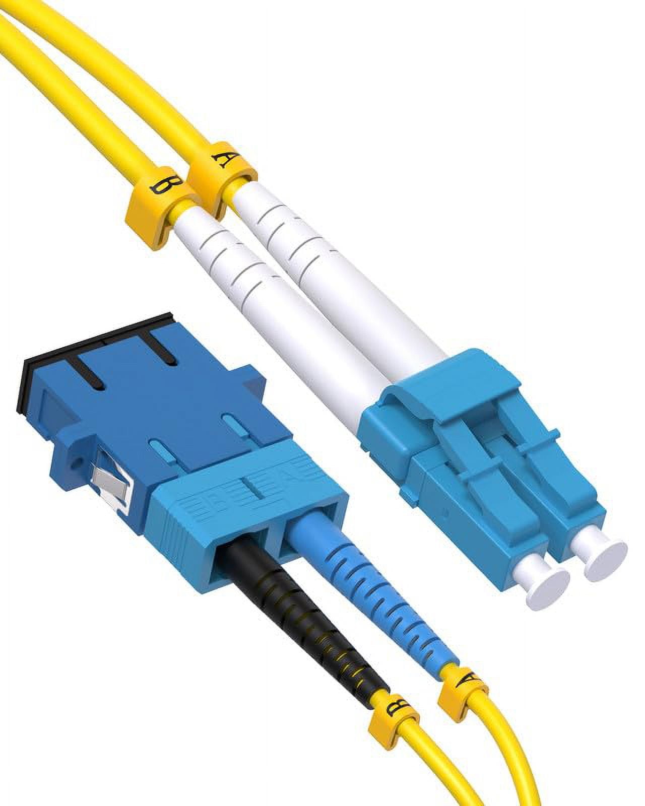 TRAHOO-Fiber Optic Adapter Cable SC to LC, Singlemode Duplex 10GB OS2 ...