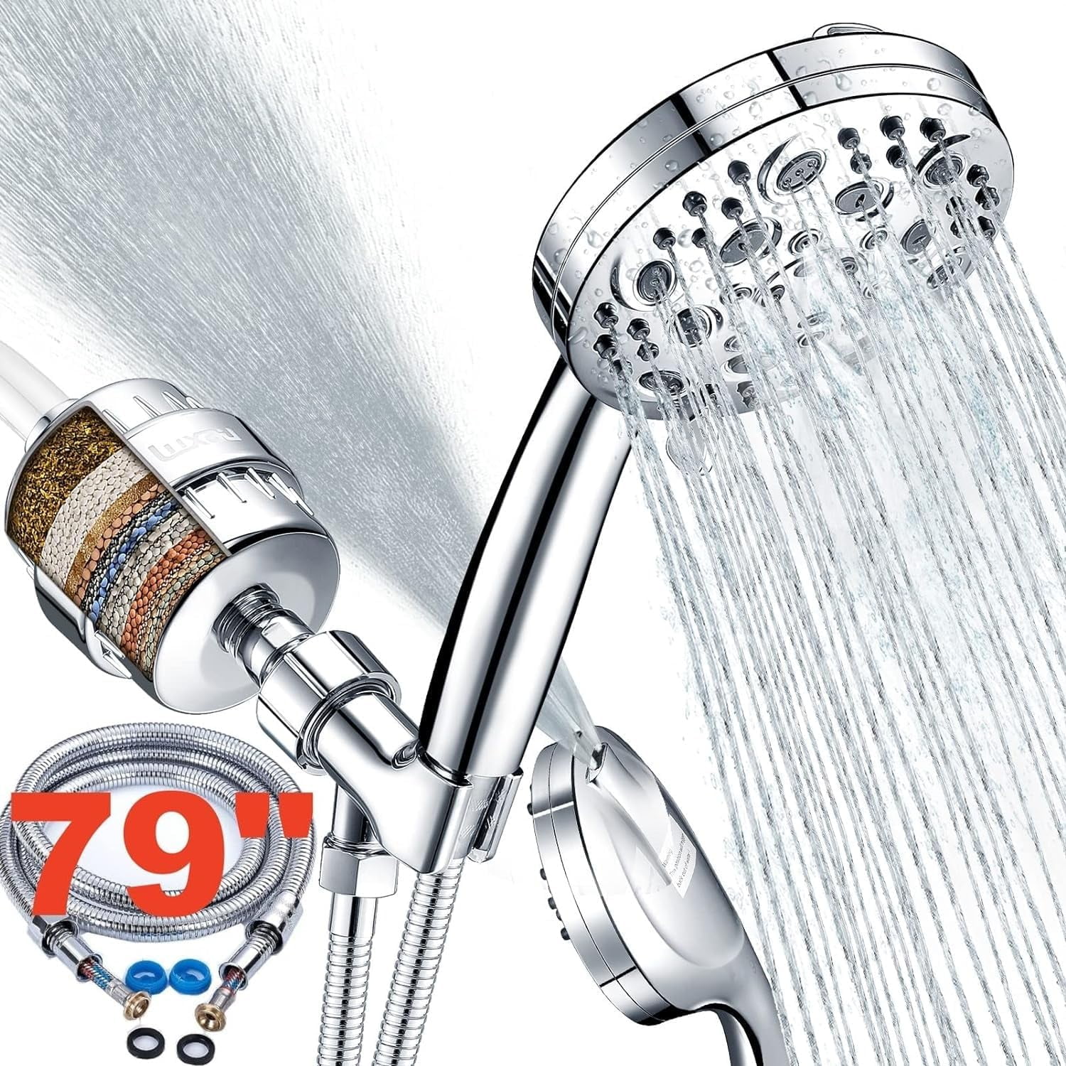TRAHOO-Filtered Shower Head Combo, Includes 79 TRAHOO-Filtered Shower Head Combo, Includes 79