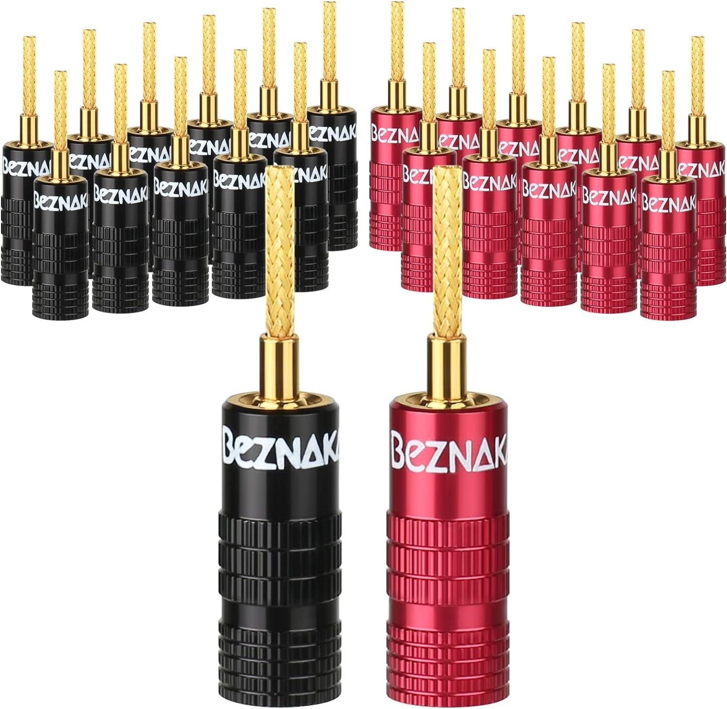 TRAHOO-Flex Pin Colorback Banana Plugs for Spring Loaded Speaker ...