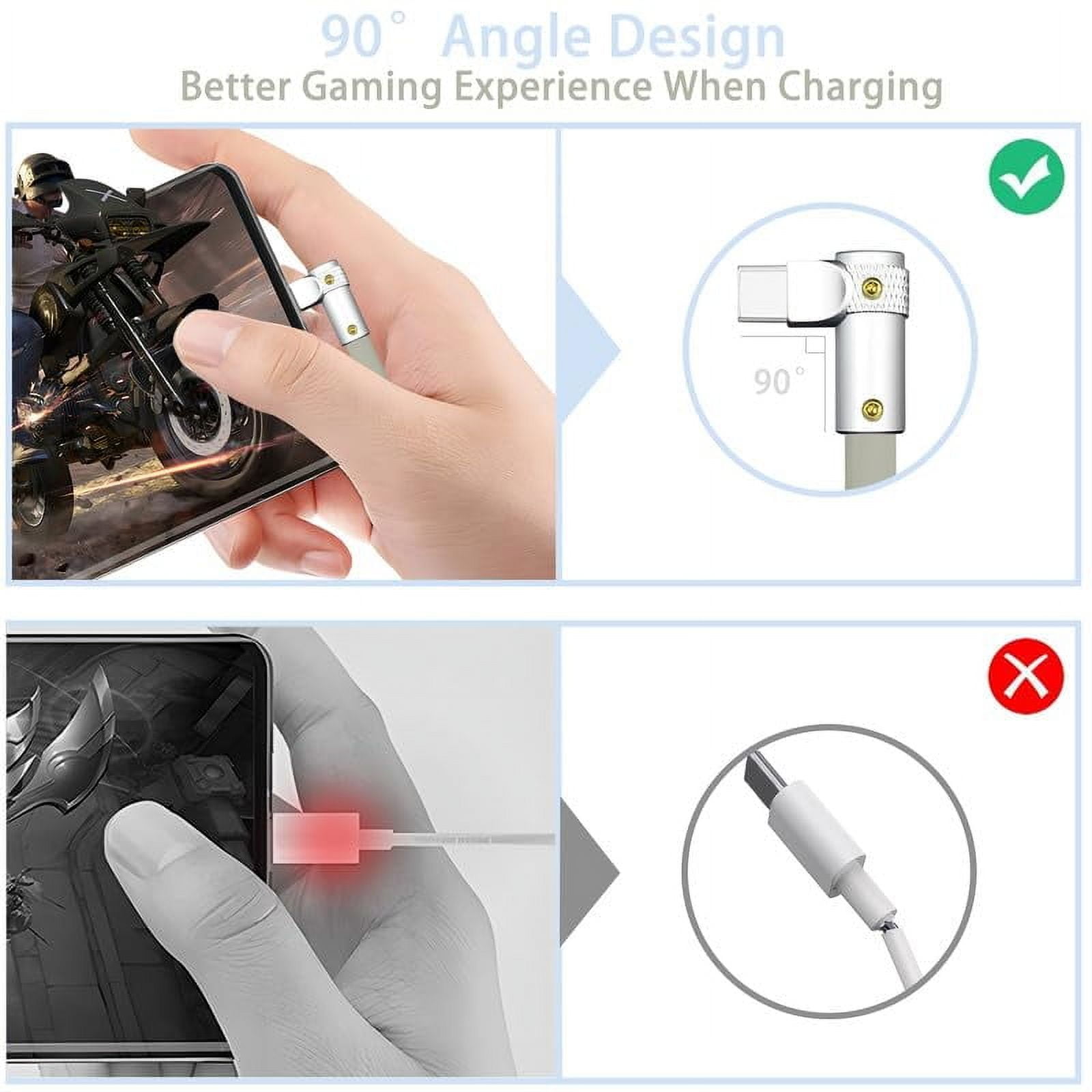 TRAHOO-FlexElbow Pro - 90° Design 100W Fast Charge Cable Ultra-Thick ...