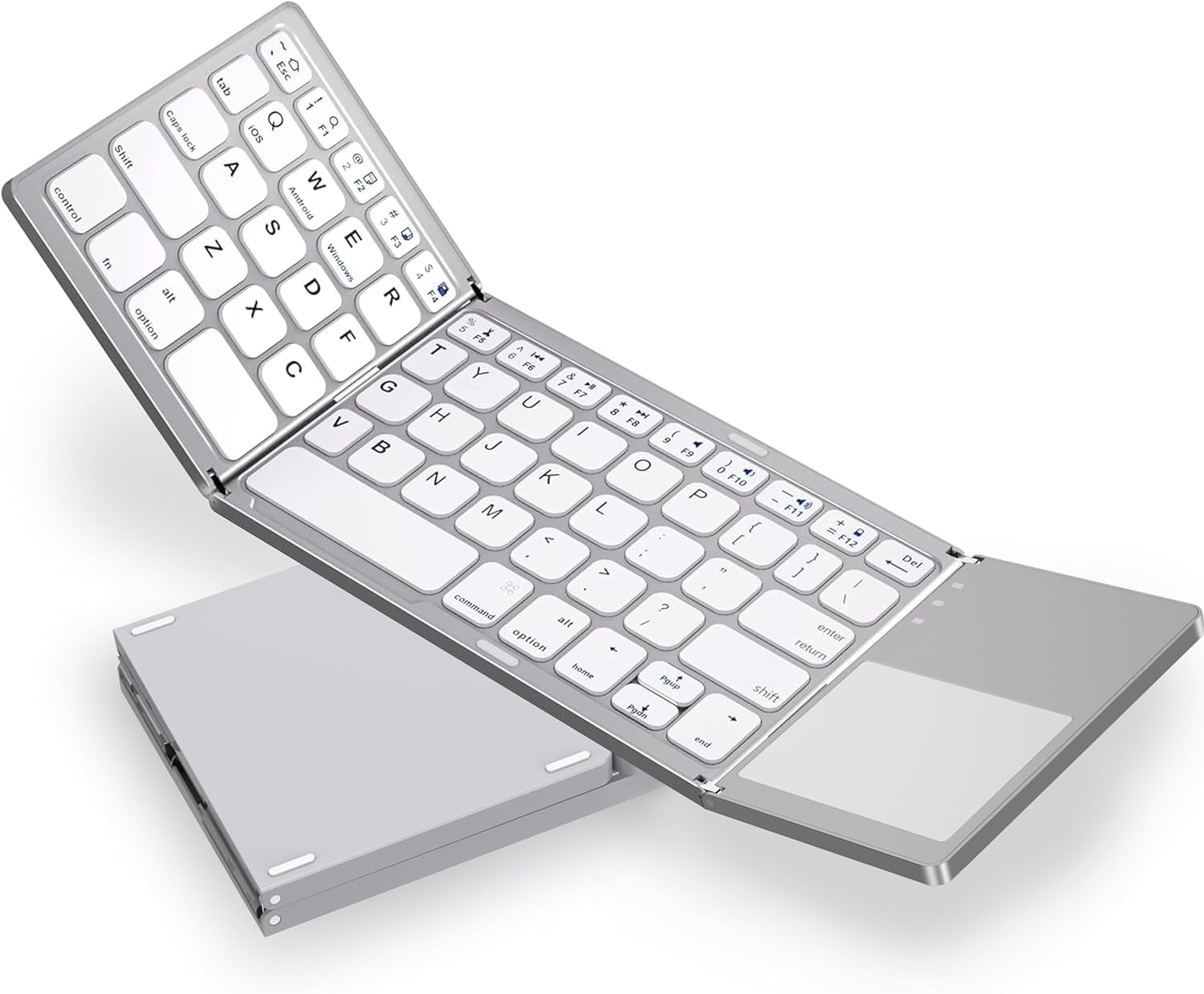 TRAHOO-Foldable Bluetooth Keyboard Portable Wireless Keyboard with ...