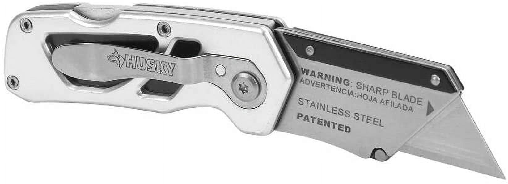 TRAHOO-Folding Sure-Grip Lock Back Utility Knife w/ Single Disposable ...