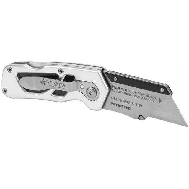 TRAHOO-Folding Sure-Grip Lock Back Utility Knife w/ Single Disposable ...