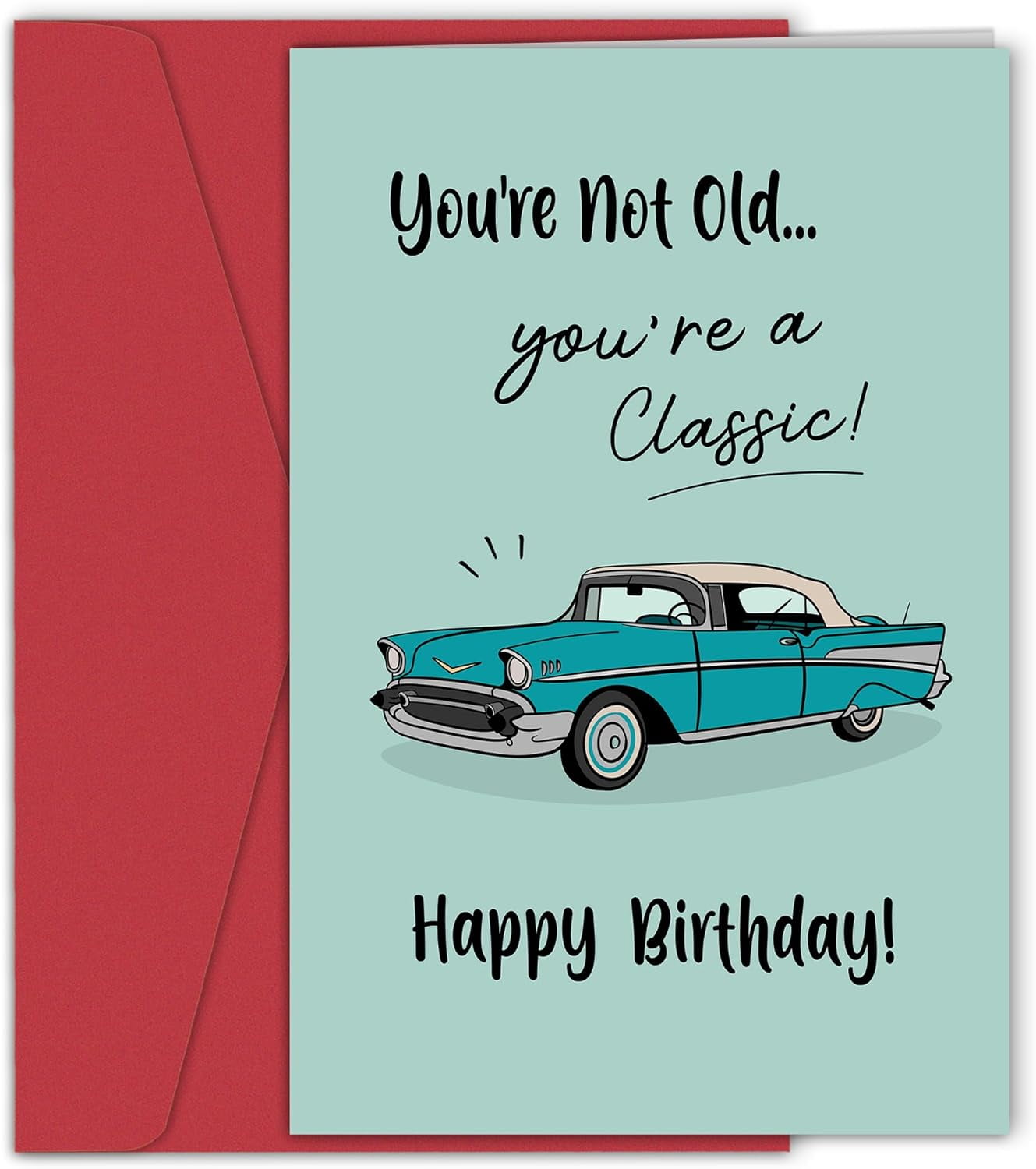 TRAHOO-Funny Birthday Card for Him - You're Not Old You're a Classic ...