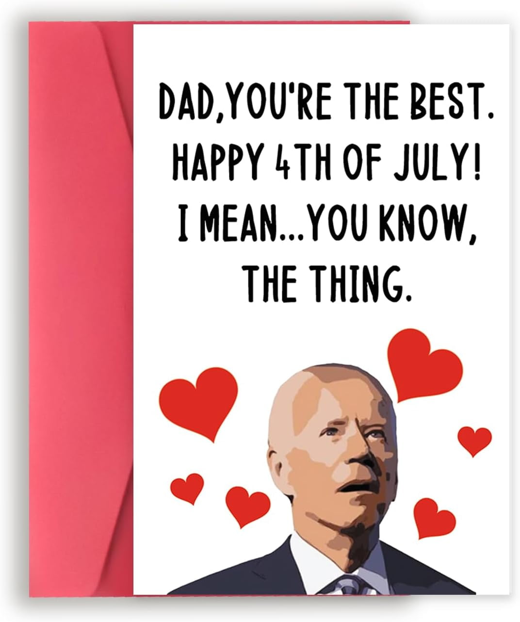 TRAHOO-Funny Joe Biden Fathers Day Card for Dad, Humorous Fathers Day ...