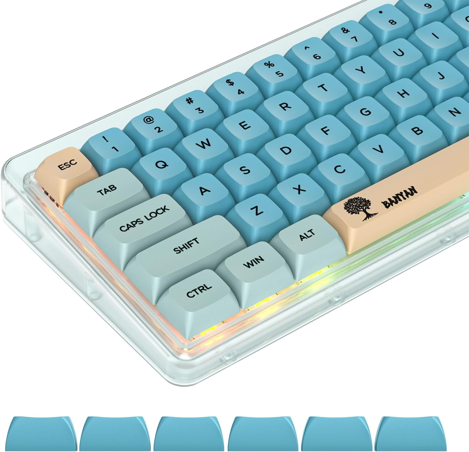 TRAHOO-GTSP XDA Profile PBT Keycaps, 124-keys Custom Dye Sublimation ...