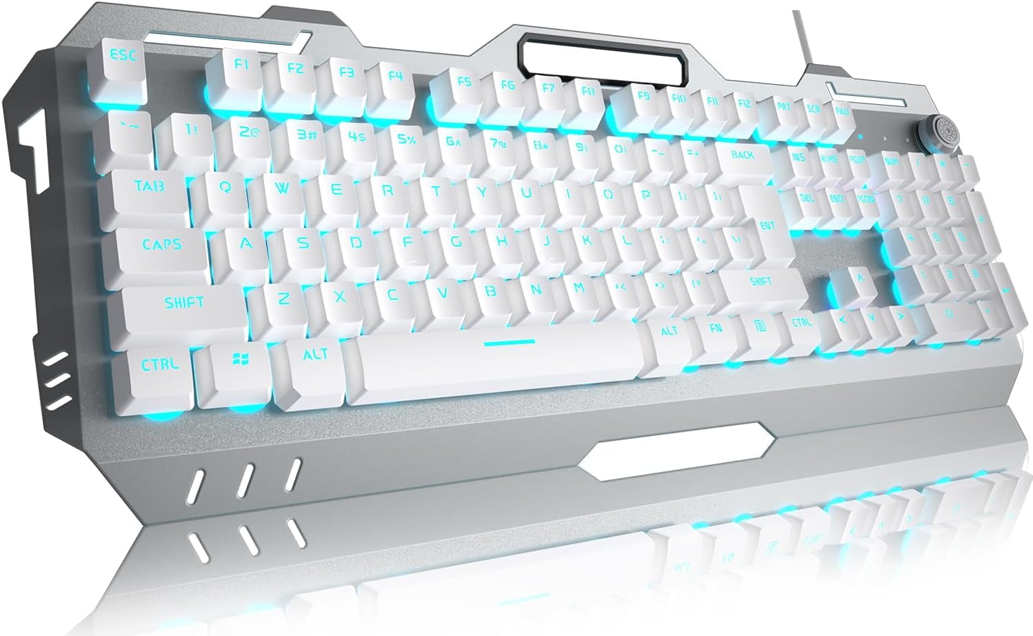 TRAHOO-Gaming Keyboards, 104 Keys All-Metal Panel Wired Gaming Keyboard ...
