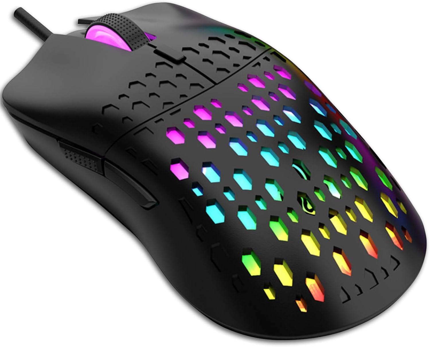 TRAHOO-Gaming Mouse Wired, Lightweight RGB Gaming Mouse, 4 Adjustable ...