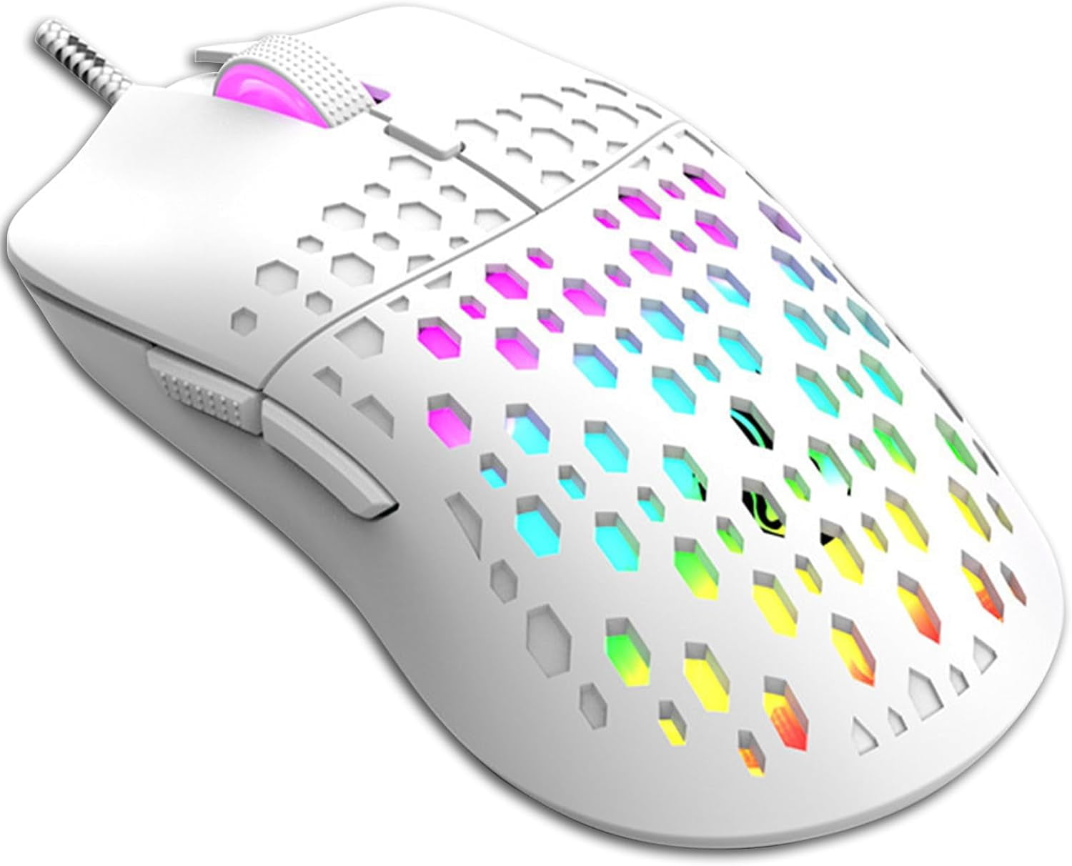 TRAHOO-Gaming Mouse Wired, Lightweight RGB Gaming Mouse, 4 Adjustable ...