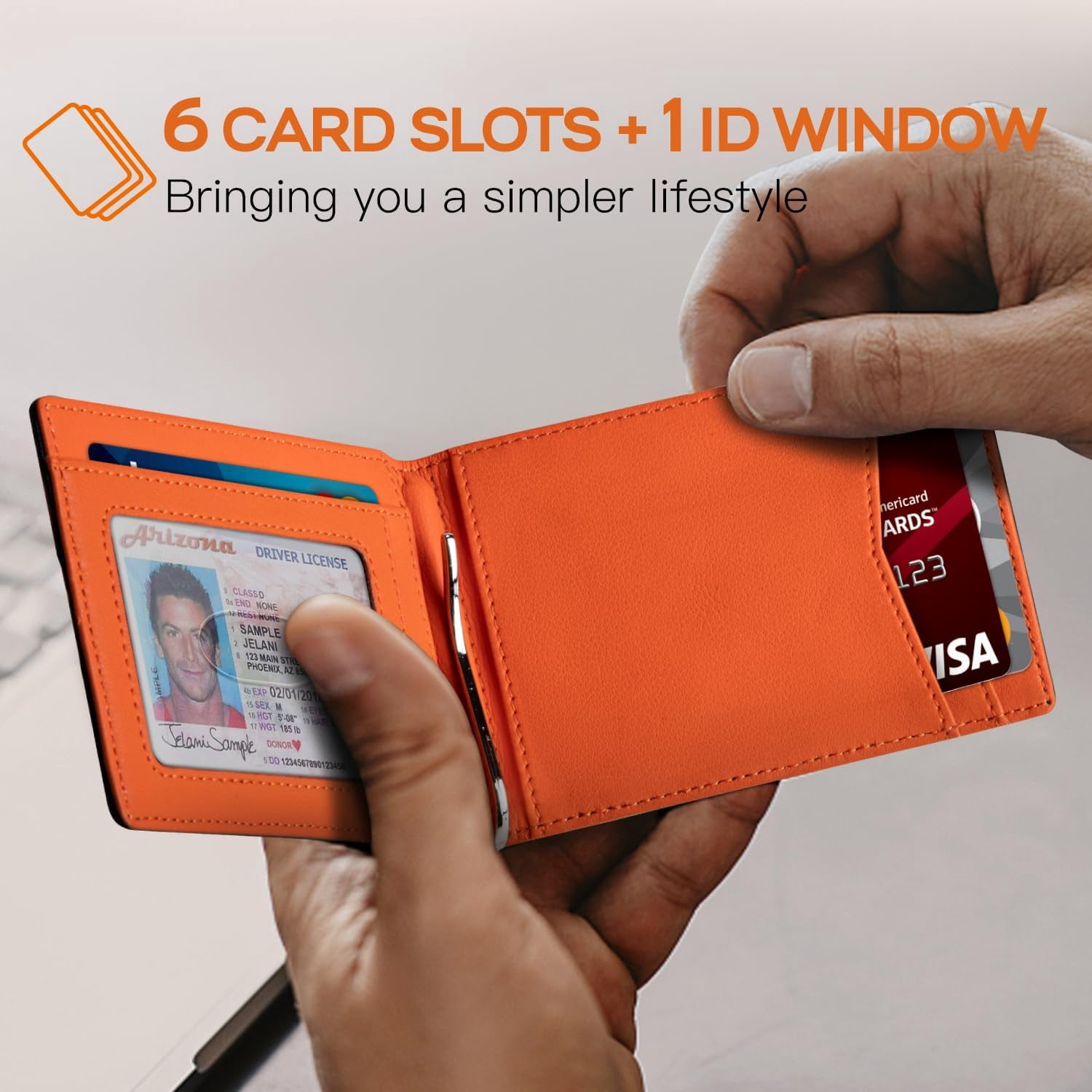 TRAHOO-Genuine Leather Slim Wallet for Men RFID Blocking Bifold ...