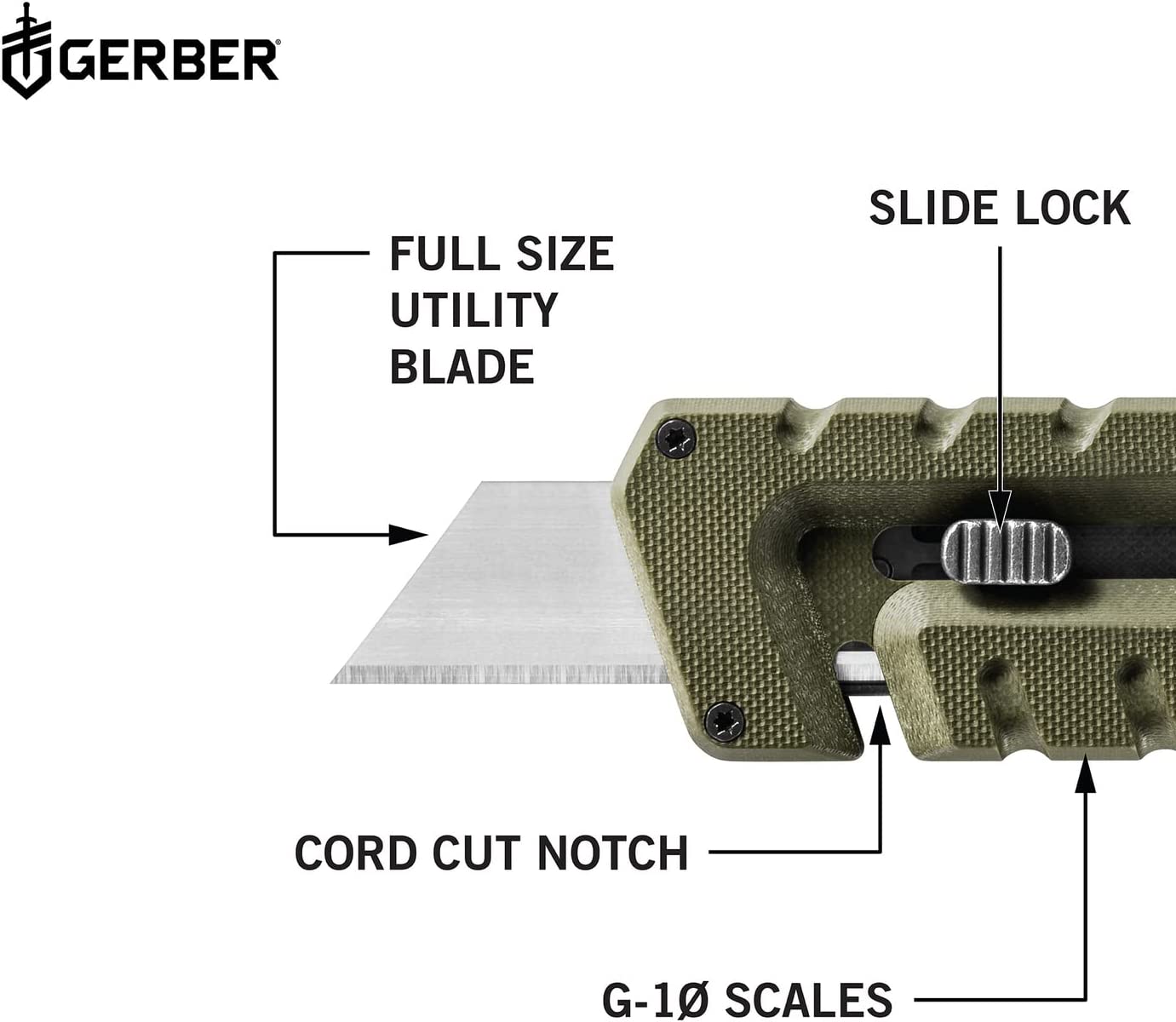 TRAHOO-Gerber Gear Prybrid Utility Knife with Pry Bar - Multi-Tool ...